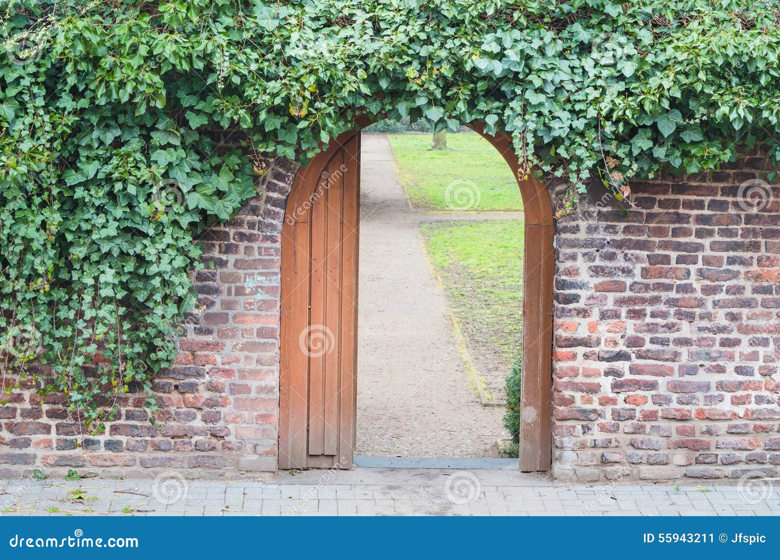 Entrance gate in a wall stock image. Image of fortress - 55943211