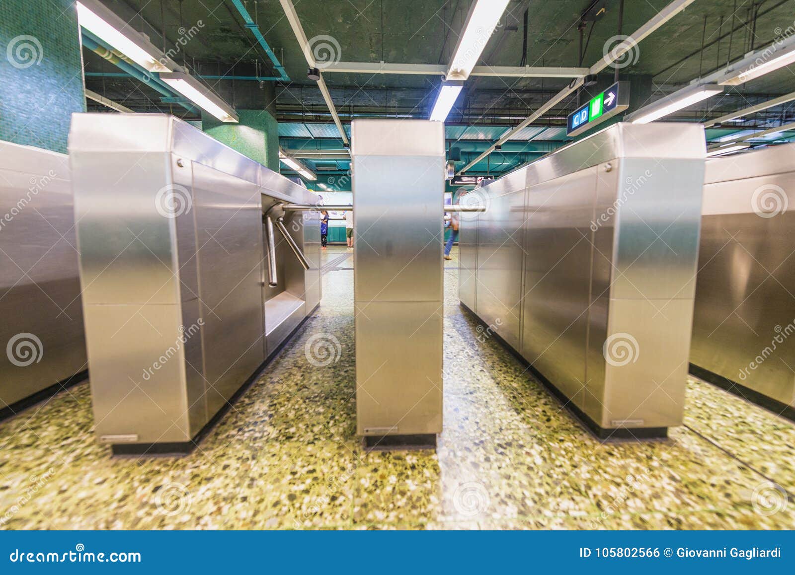 Entrance Gates of Modern Subway Stock Photo - Image of metro, exit ...