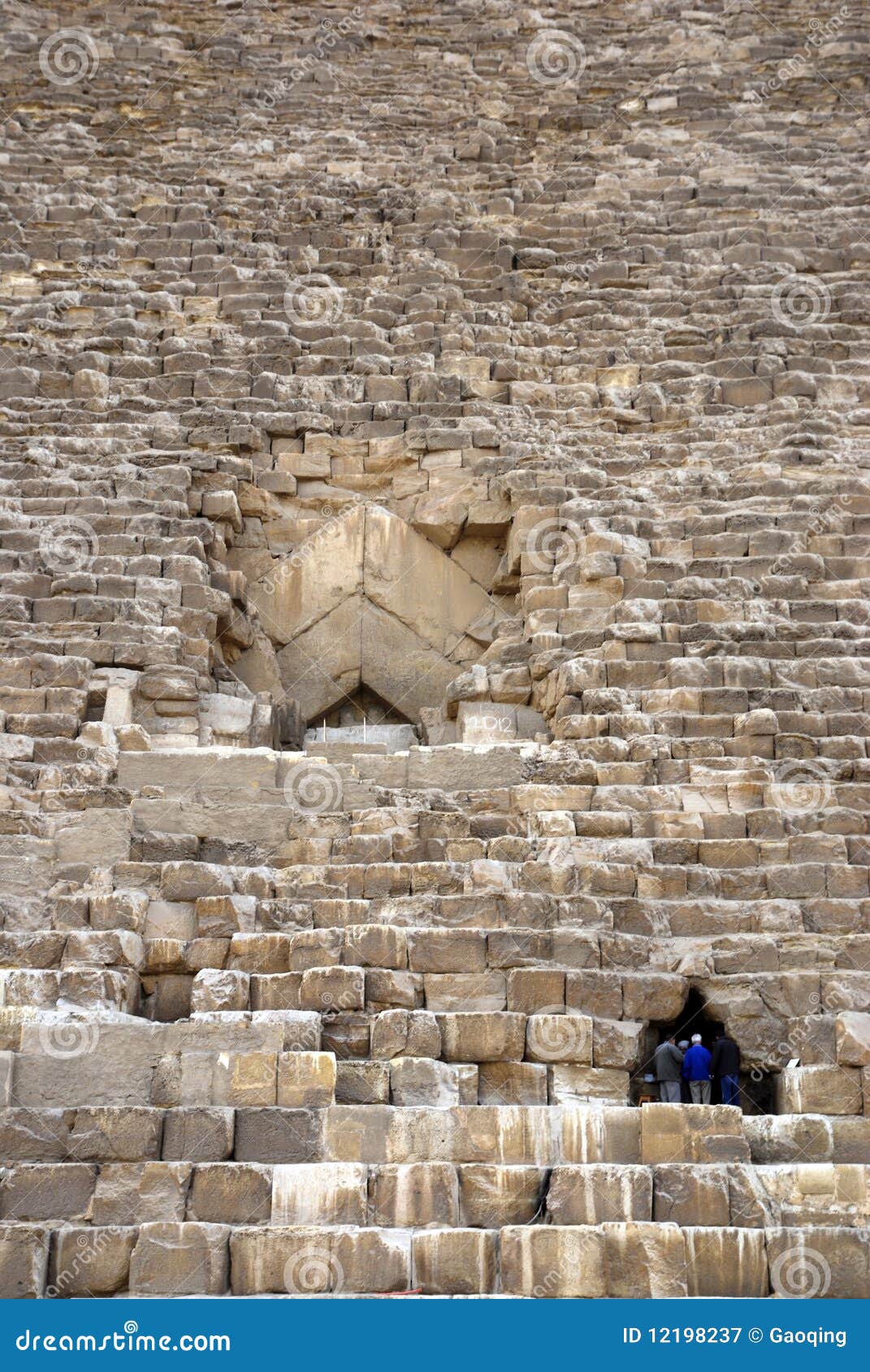 Entrance of great pyramid stock image. Image of desert - 12198237