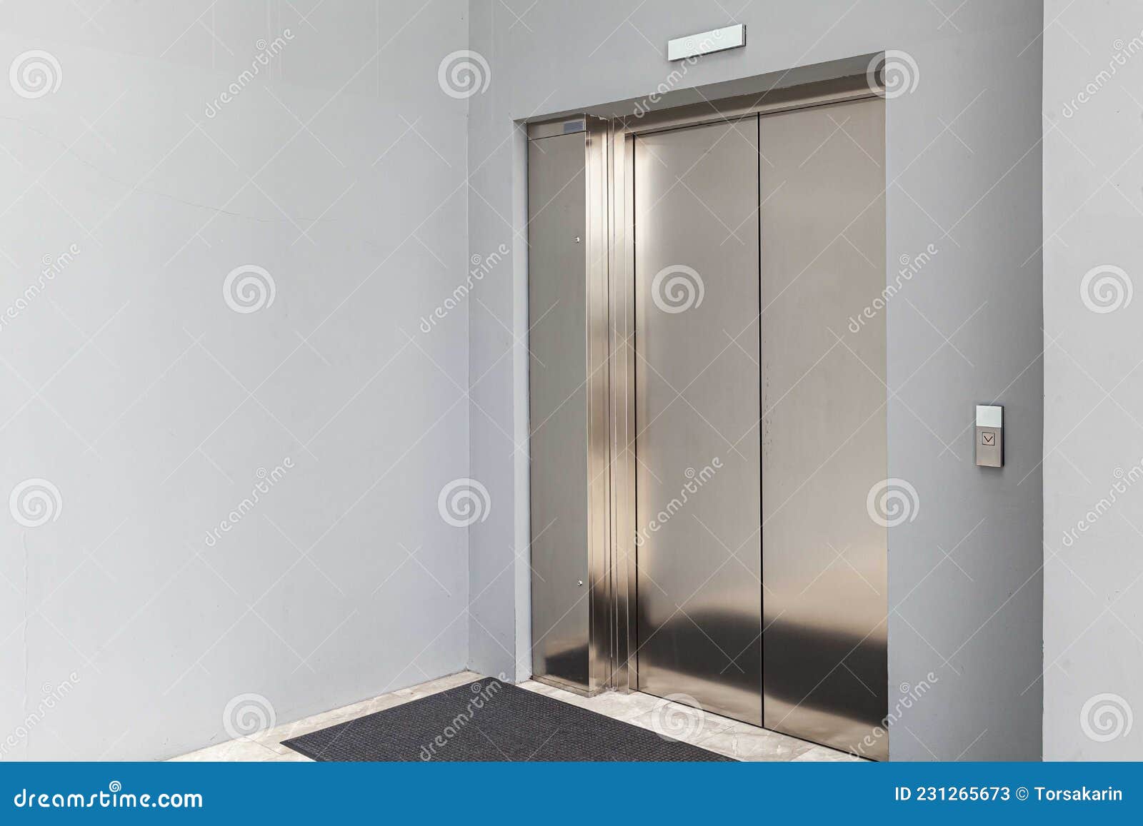 Entrance Hall of the Elevator in a Modern Building Stock Image - Image ...