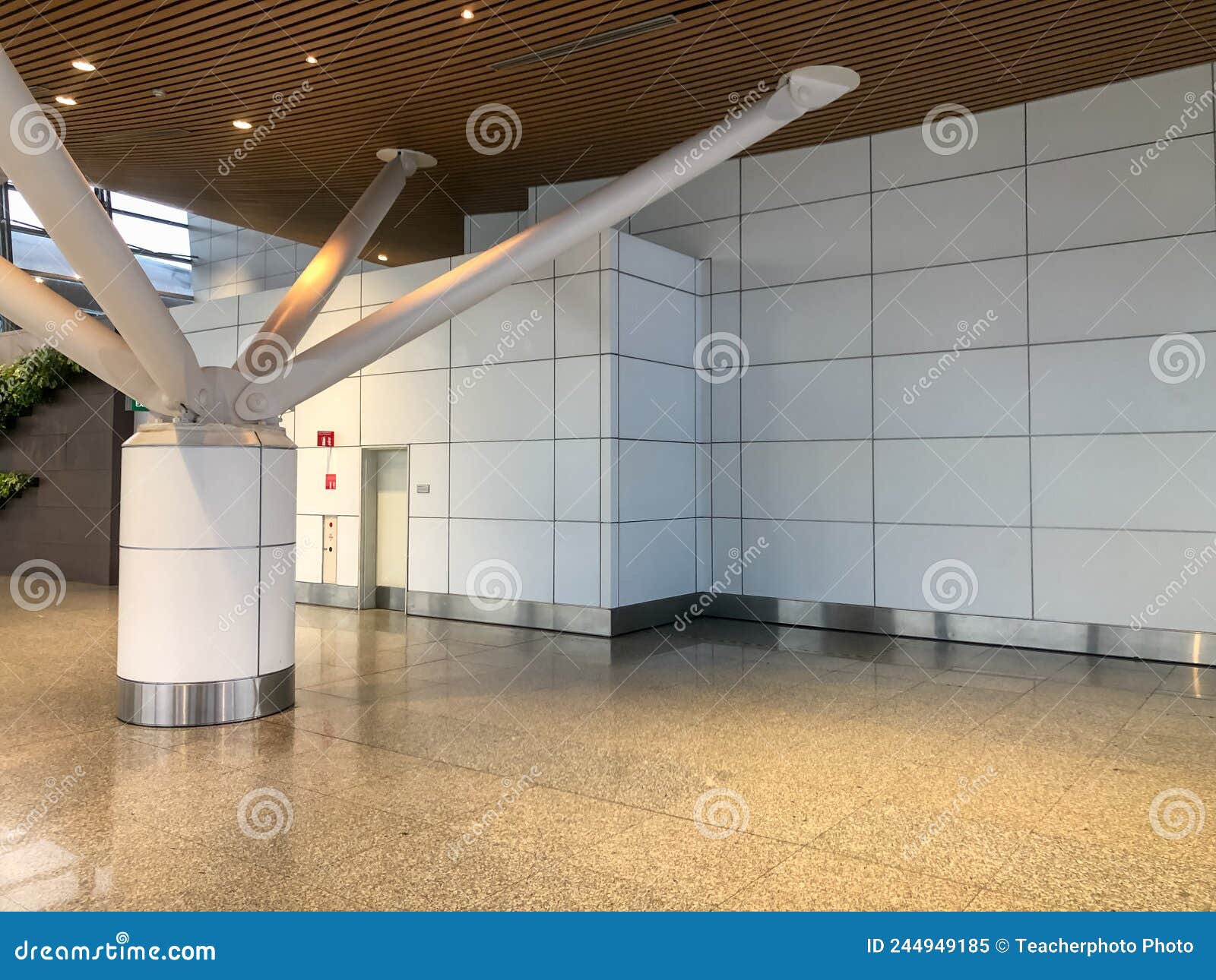 Entrance Hall and Empty Floor Tile. Modern Interior Space Stock Image ...