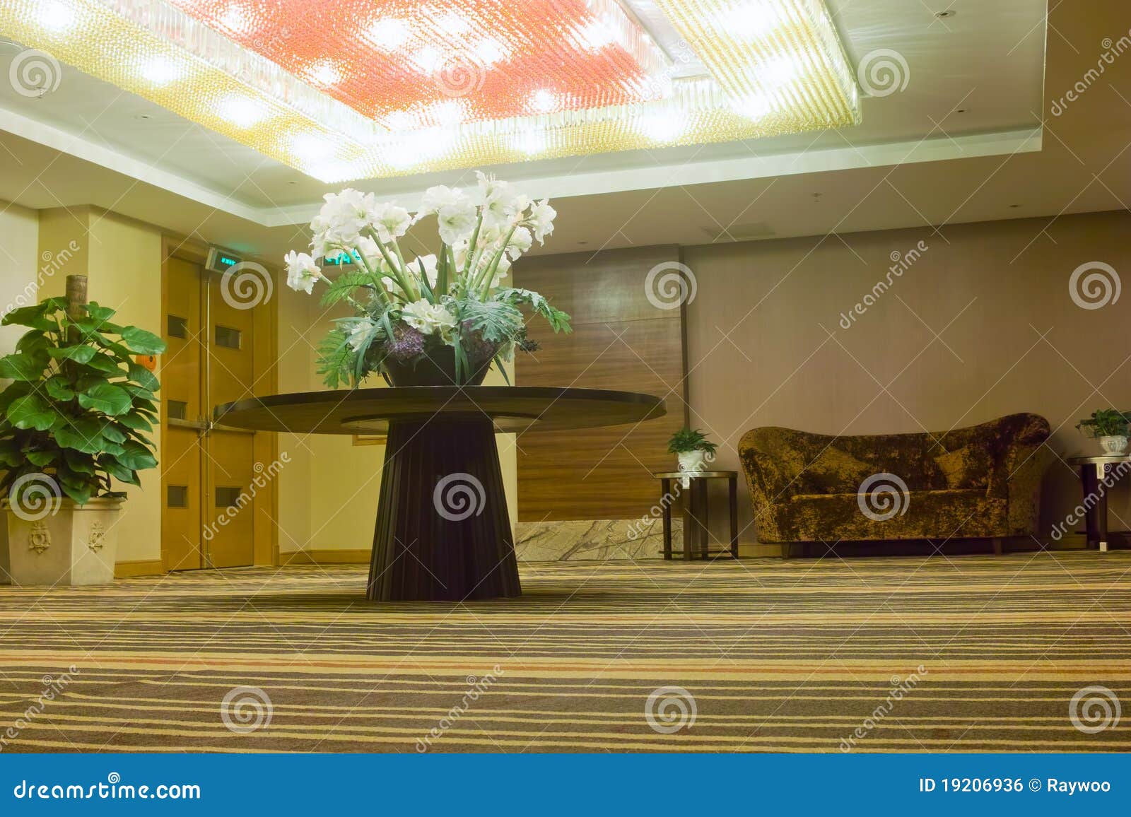 Entrance Hall of Modern Hotel Stock Photo - Image of footcloth, design ...