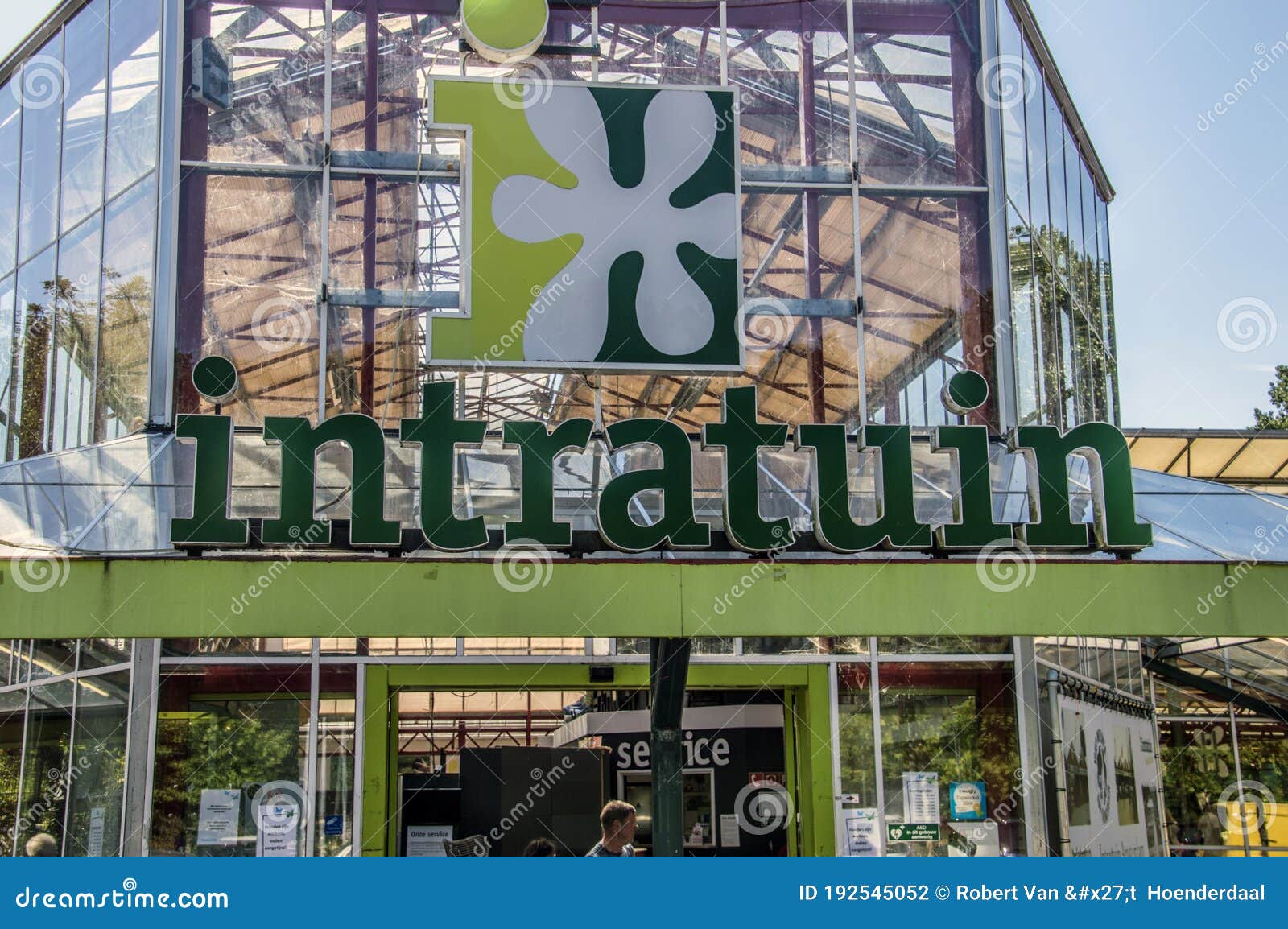 Intratuin Logo Sign Above The Entrance. Intratuin Is A Garden Center ...