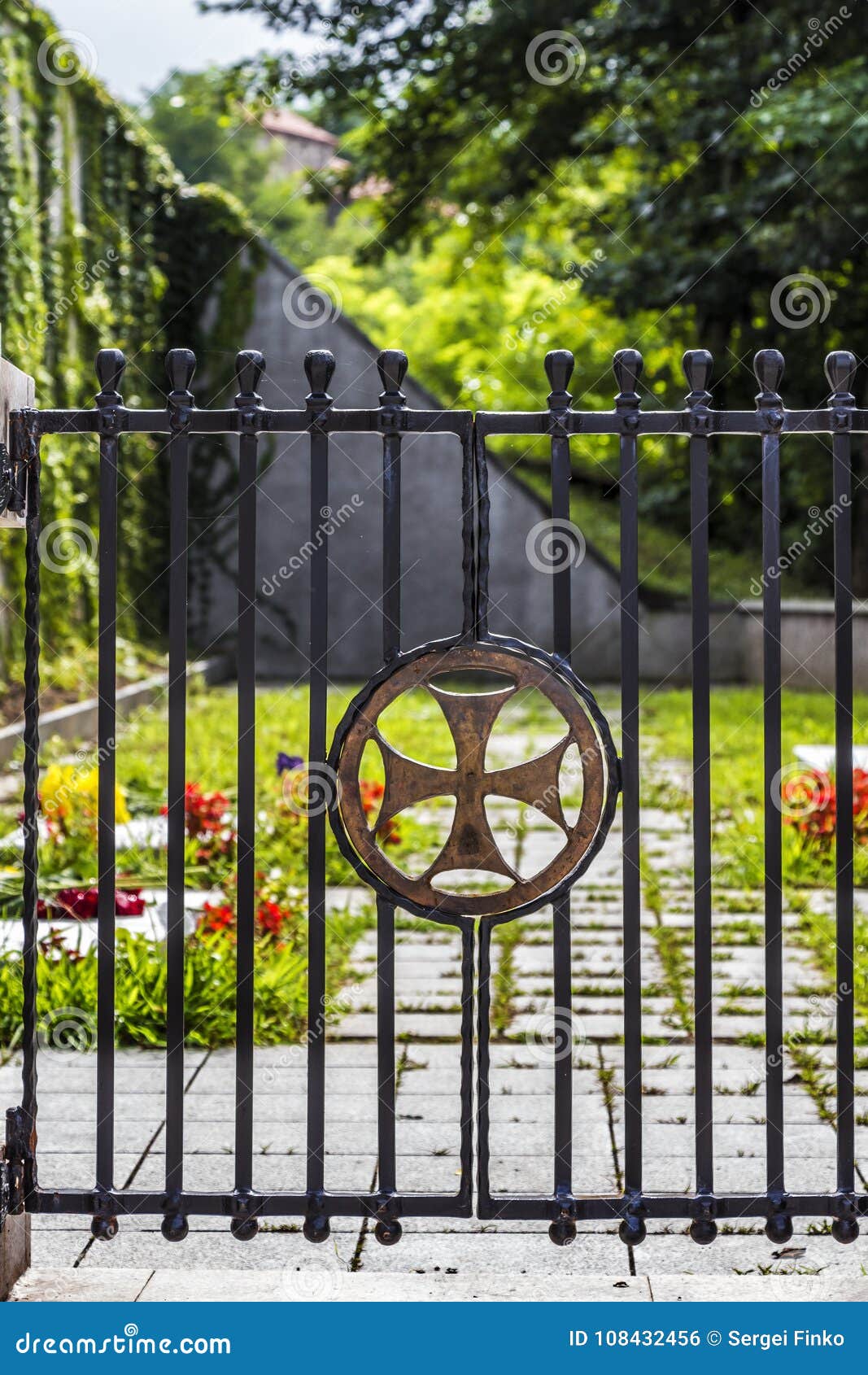 Entrance With Iron Gates Royalty-Free Stock Image | CartoonDealer.com ...