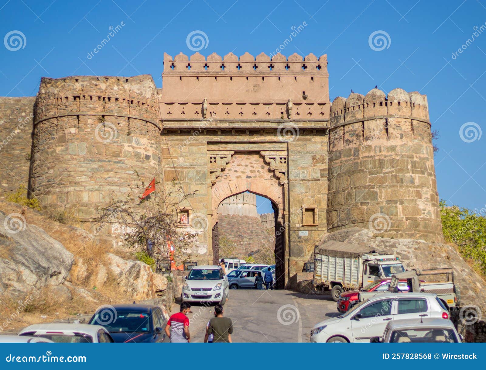 Entrance of Kumbhal Fort in India Editorial Stock Photo - Image of ...