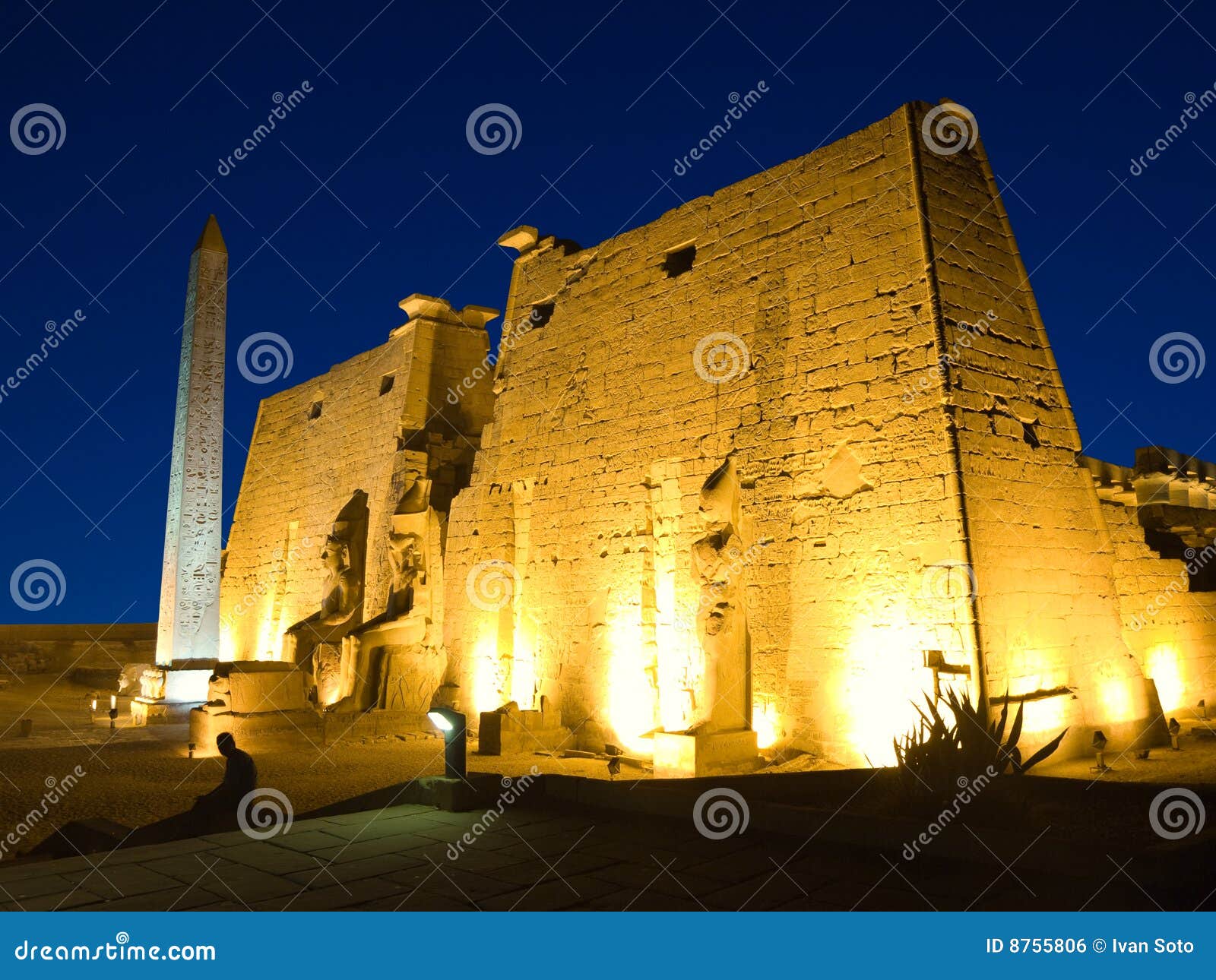 Entrance of luxor temple stock photo. Image of stone, africa - 8755806