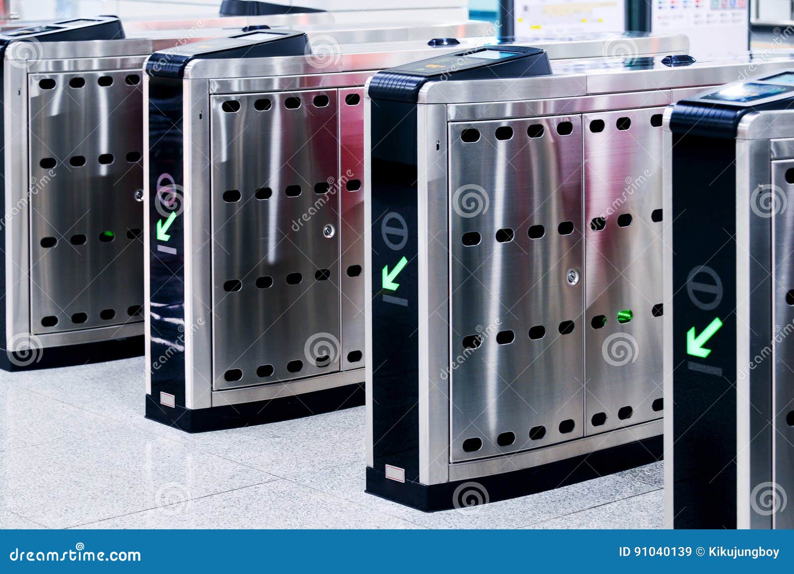 Entrance Machine Gate: Scan Card Stock Image - Image of high, permit ...