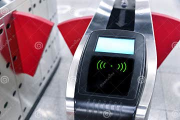 Entrance Machine Gate: Scan Card Stock Photo - Image of design, high ...