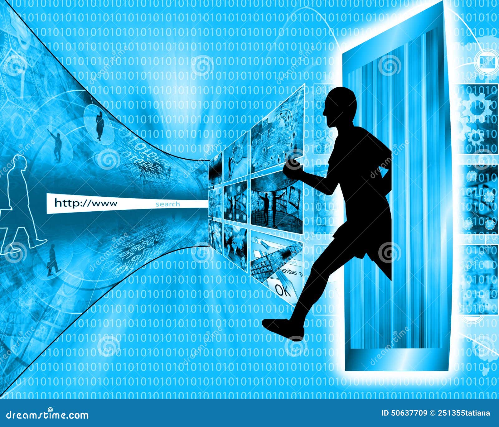Entrance stock illustration. Illustration of media, monitor - 50637709