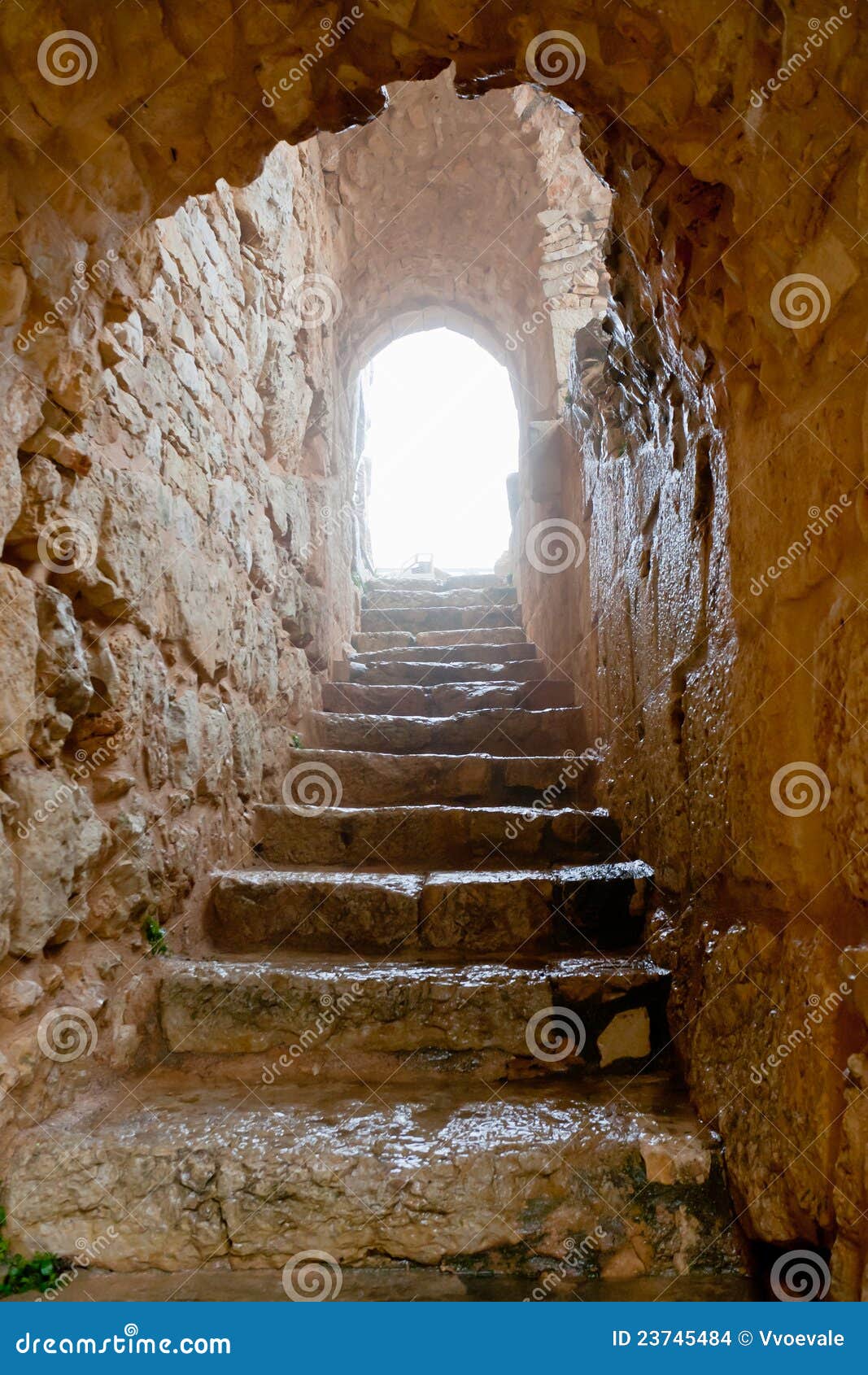 Entrance Of The Medieval Castle Of Leiria With A Gothic Arch Stock ...