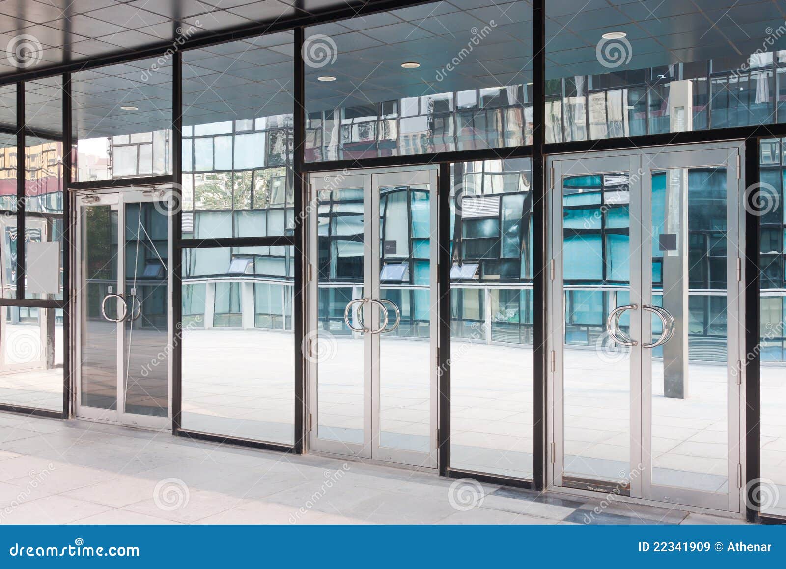 Entrance of a Modern Building Stock Image - Image of entrance, design ...