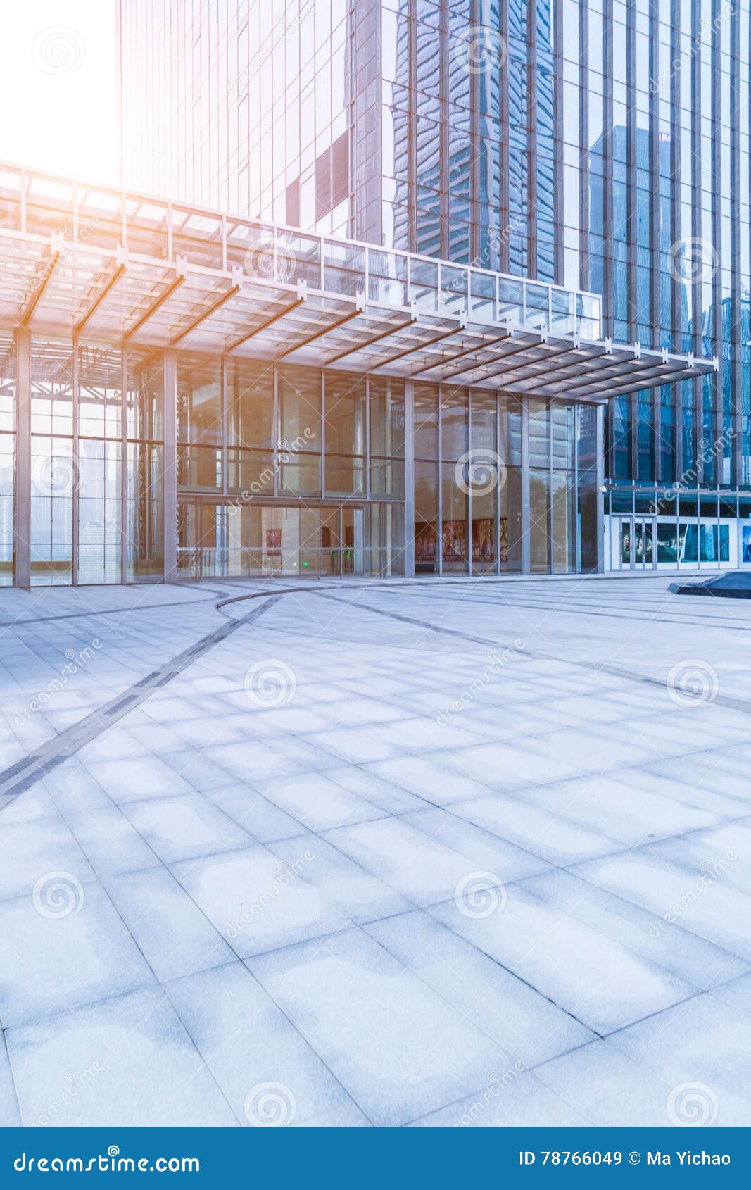 Entrance of Modern Office Building Stock Image - Image of marble ...