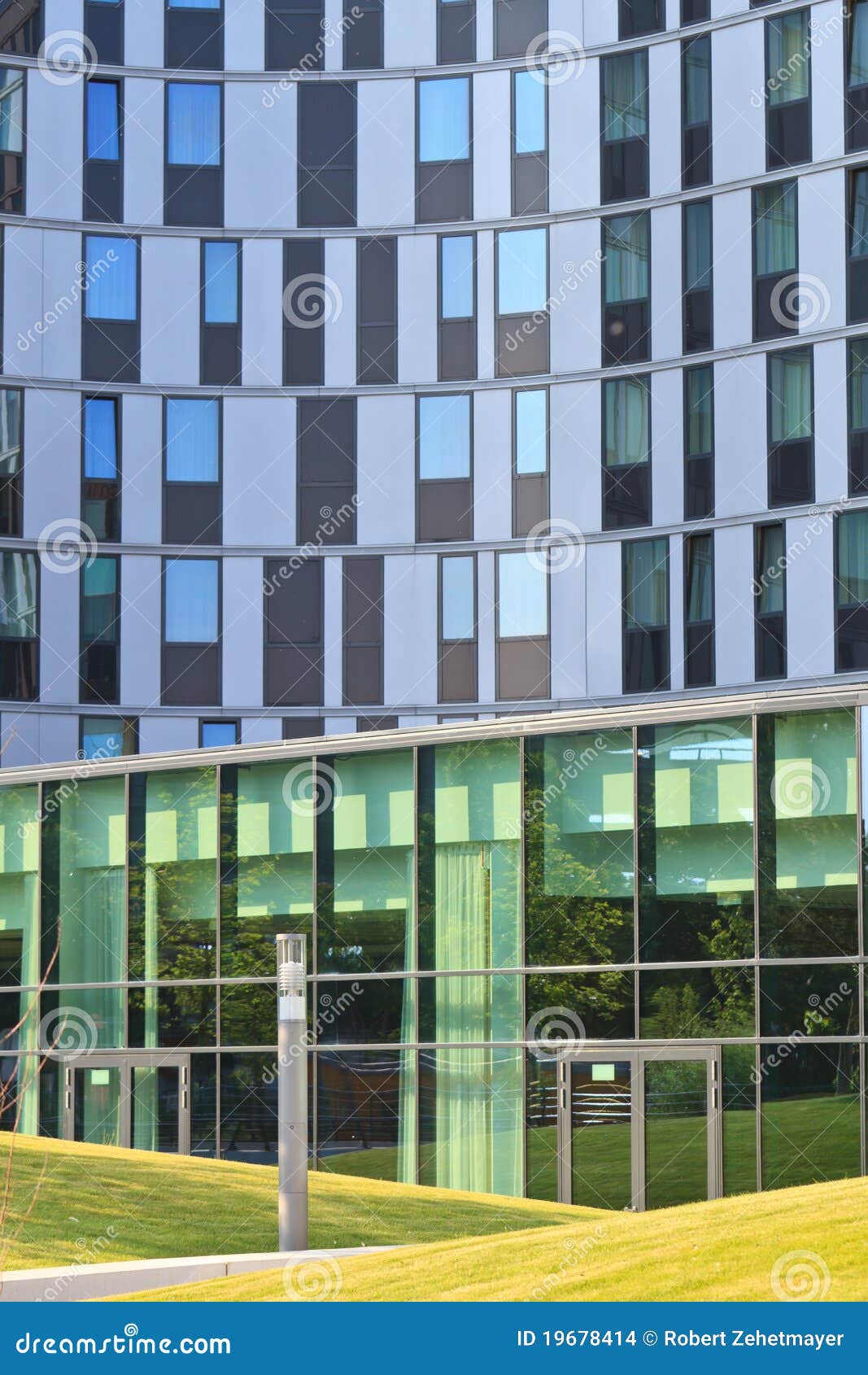 Entrance of Modern Office Tower Stock Photo - Image of house, blue ...