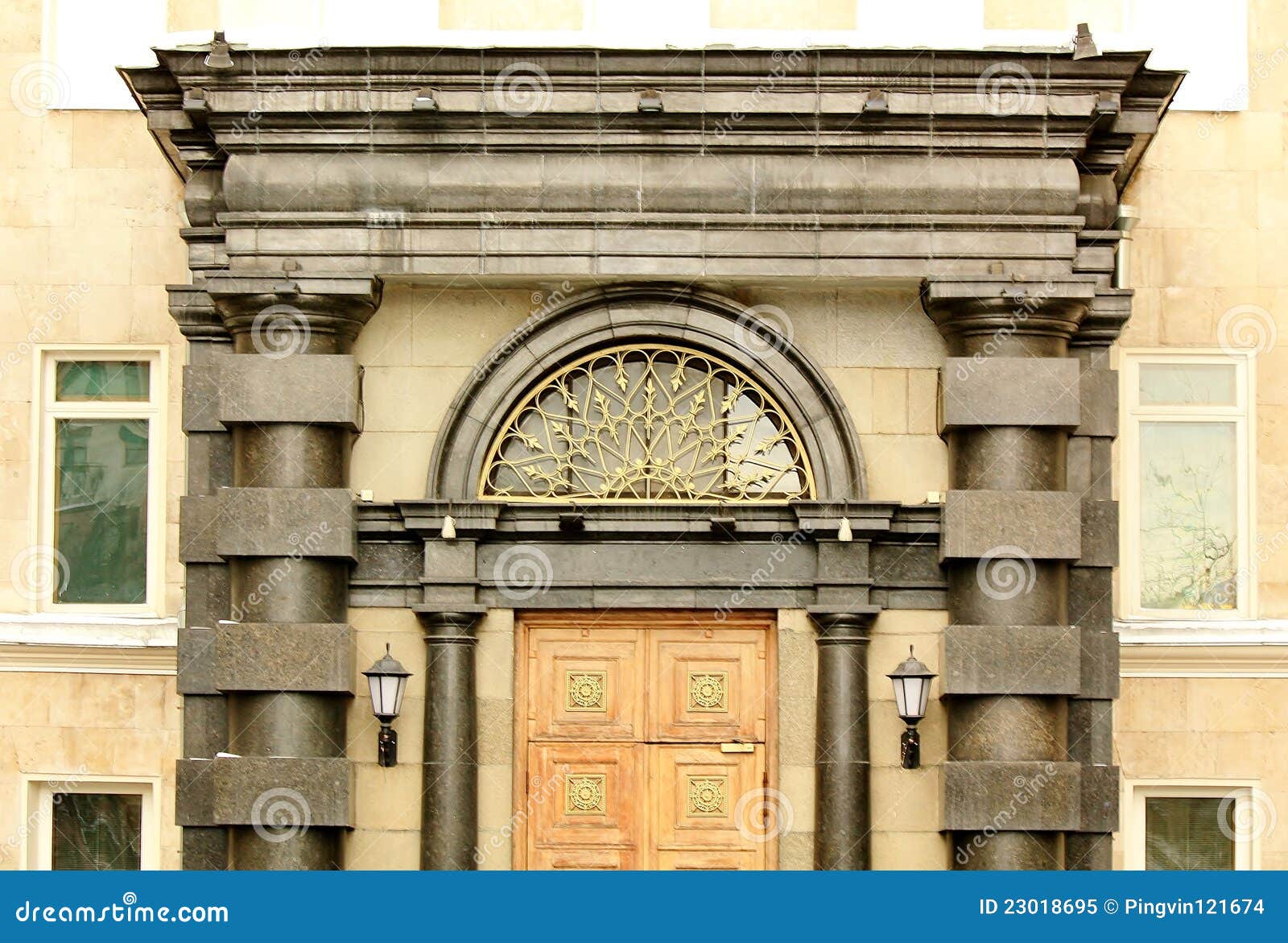 Entrance of the Monumental Building Stock Image - Image of bank, civic ...