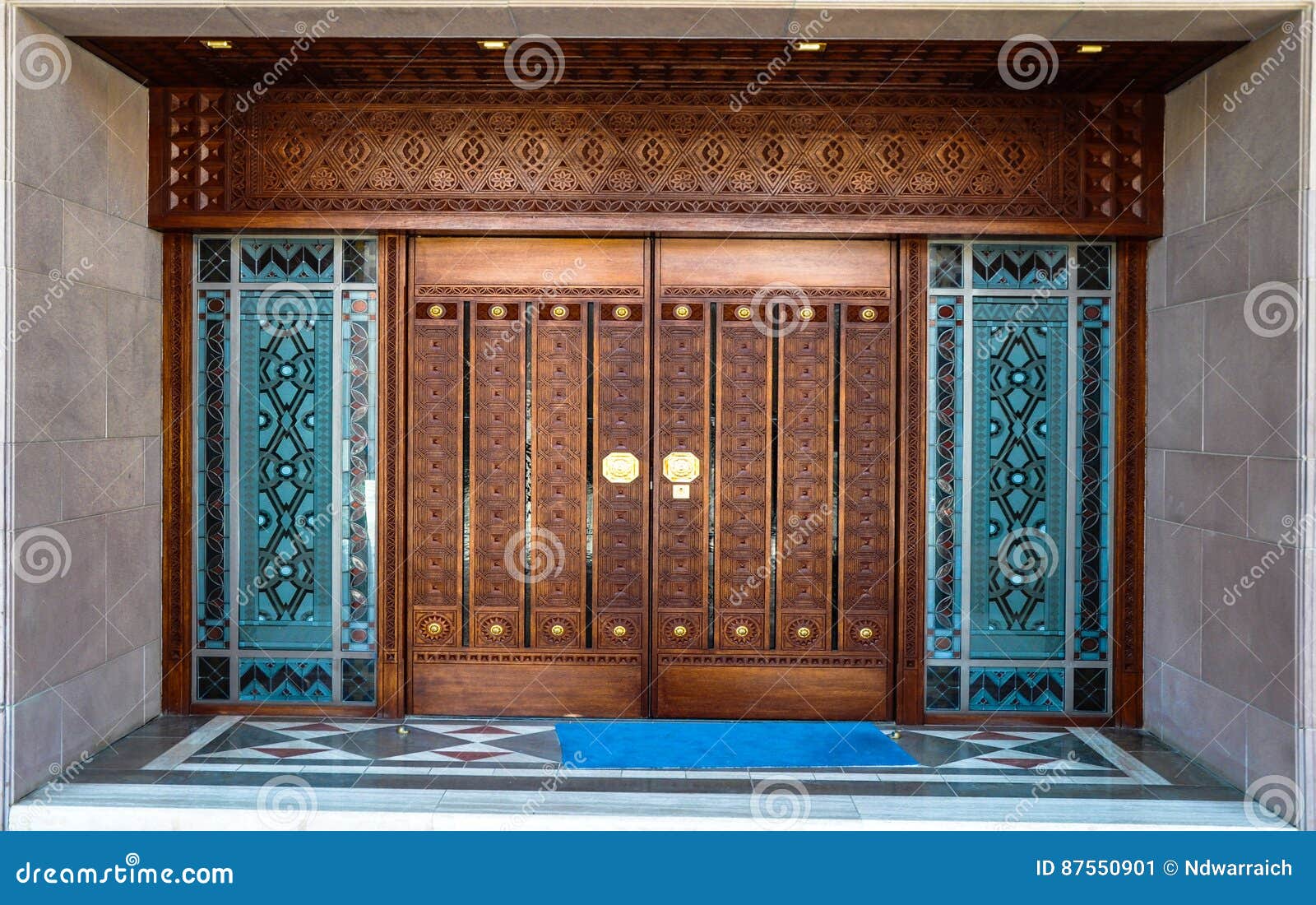 An entrance of the mosque stock image. Image of evening - 87550901