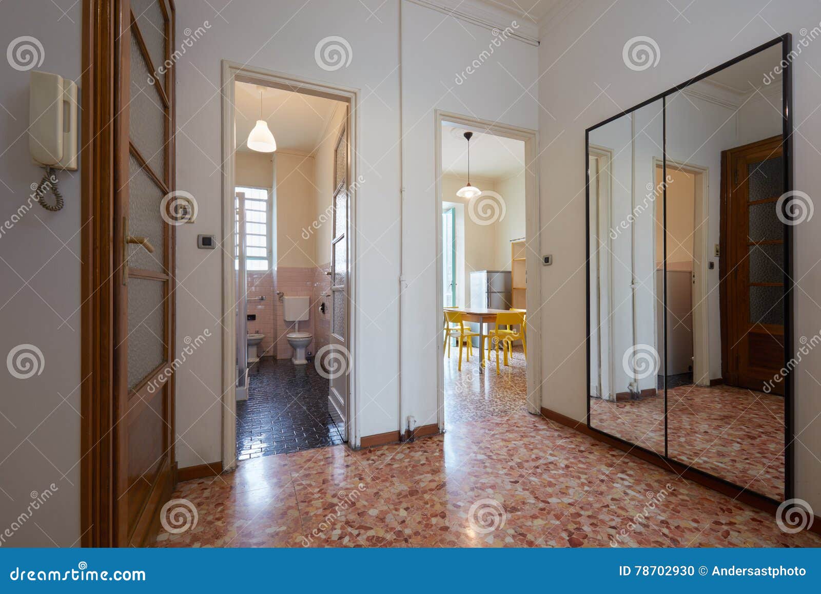 Entrance in Normal Apartment Stock Photo - Image of door, wall: 78702930