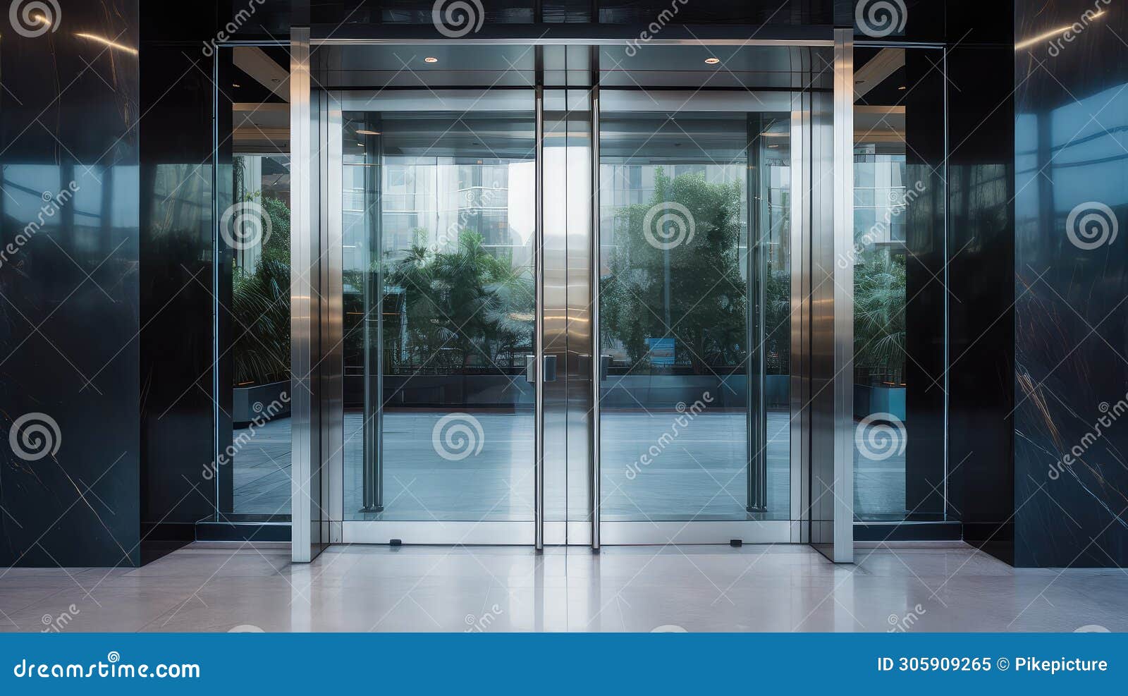 Entrance Office Building Door Stock Illustration - Illustration of ...