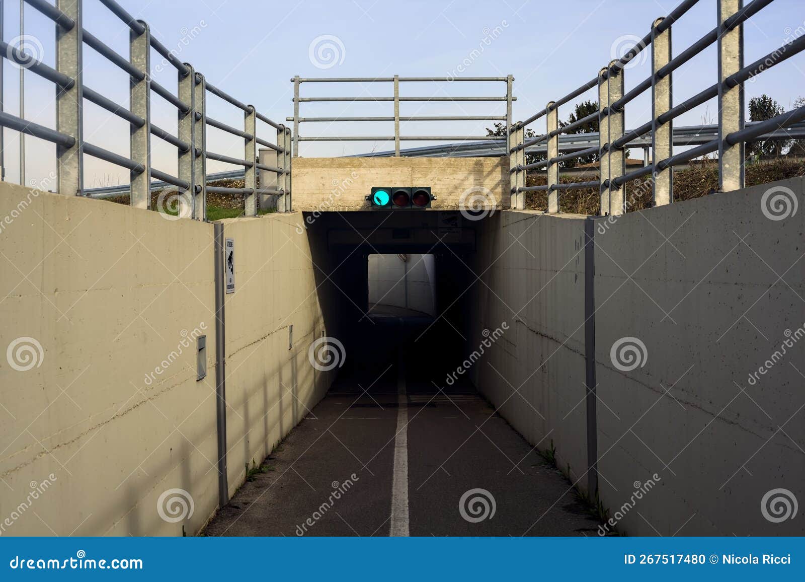 Entrance of a Passageway Under a Highway Stock Photo - Image of ...