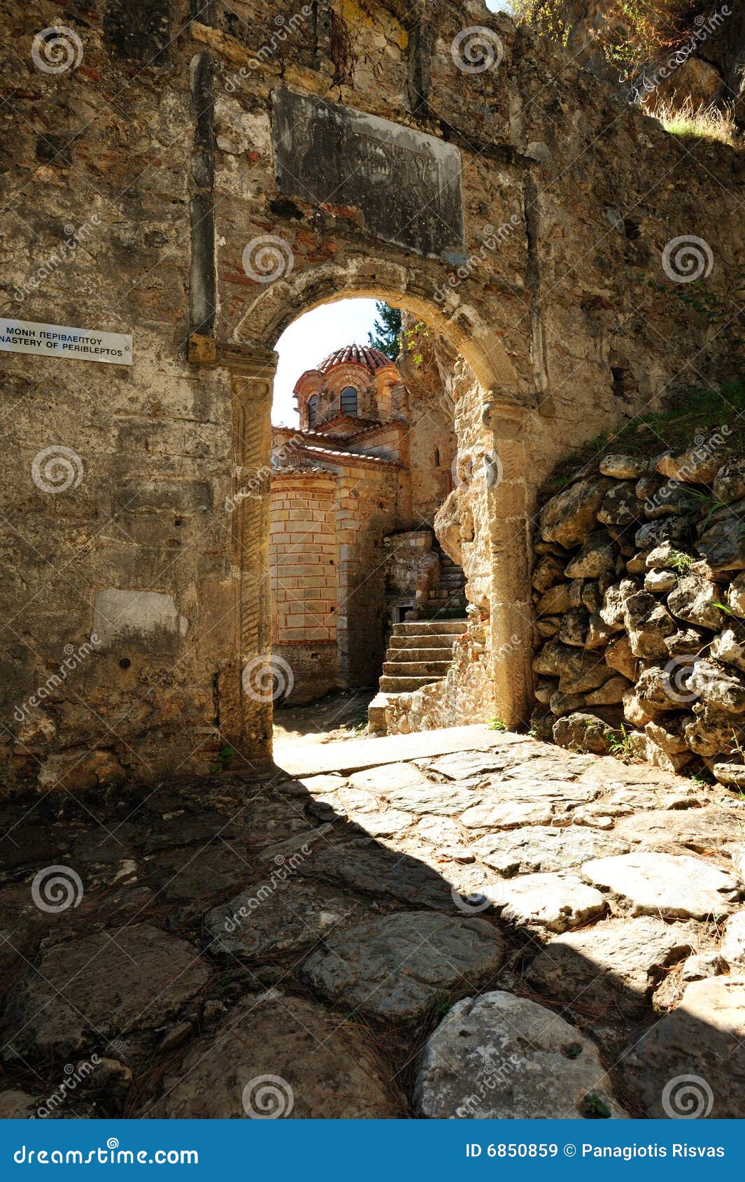 Entrance of PeriBleptos Monastery Stock Image - Image of ancient ...