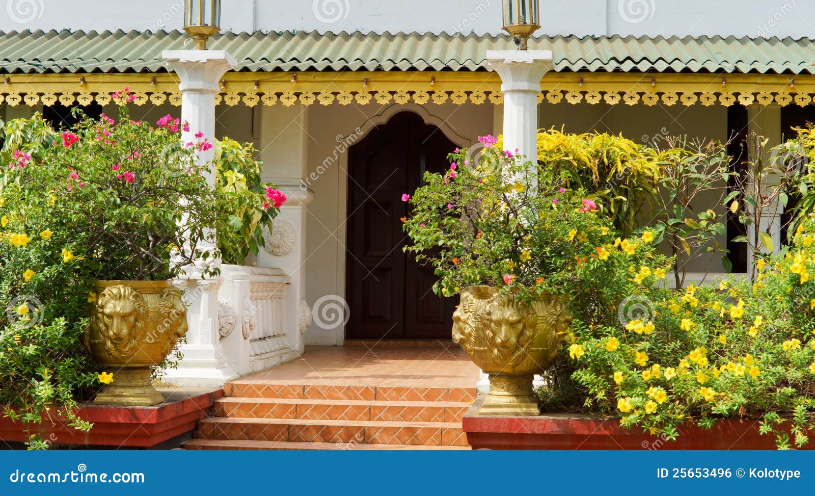 Entrance between pillars stock photo. Image of entry - 25653496