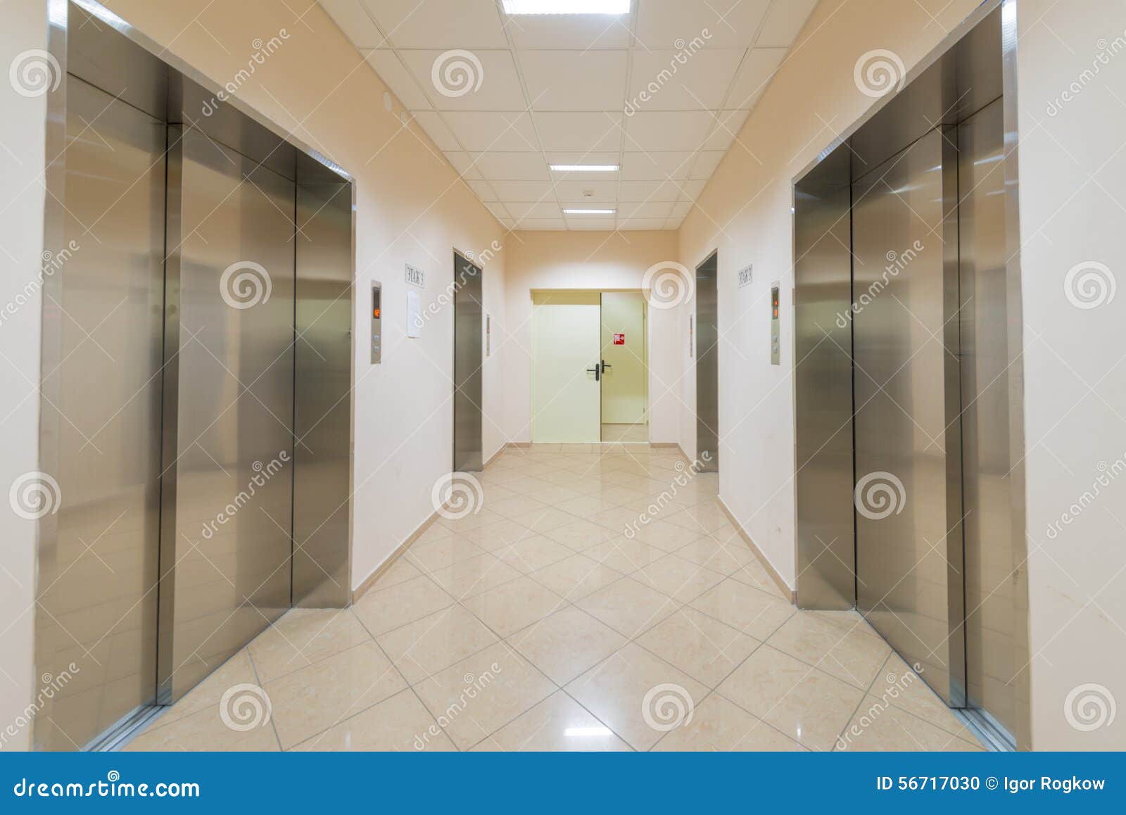 Entrance of a Residential Building with an Elevator Stock Photo - Image ...