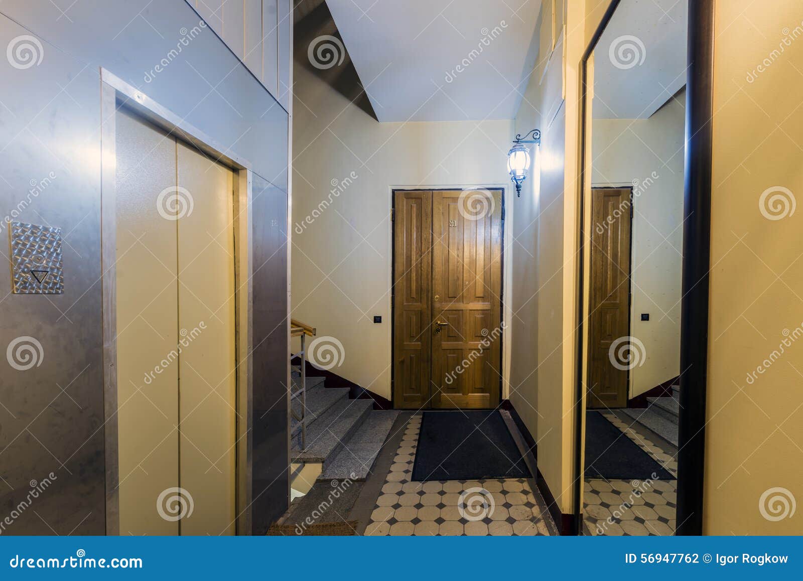 Entrance of a Residential Building with an Elevator Editorial ...