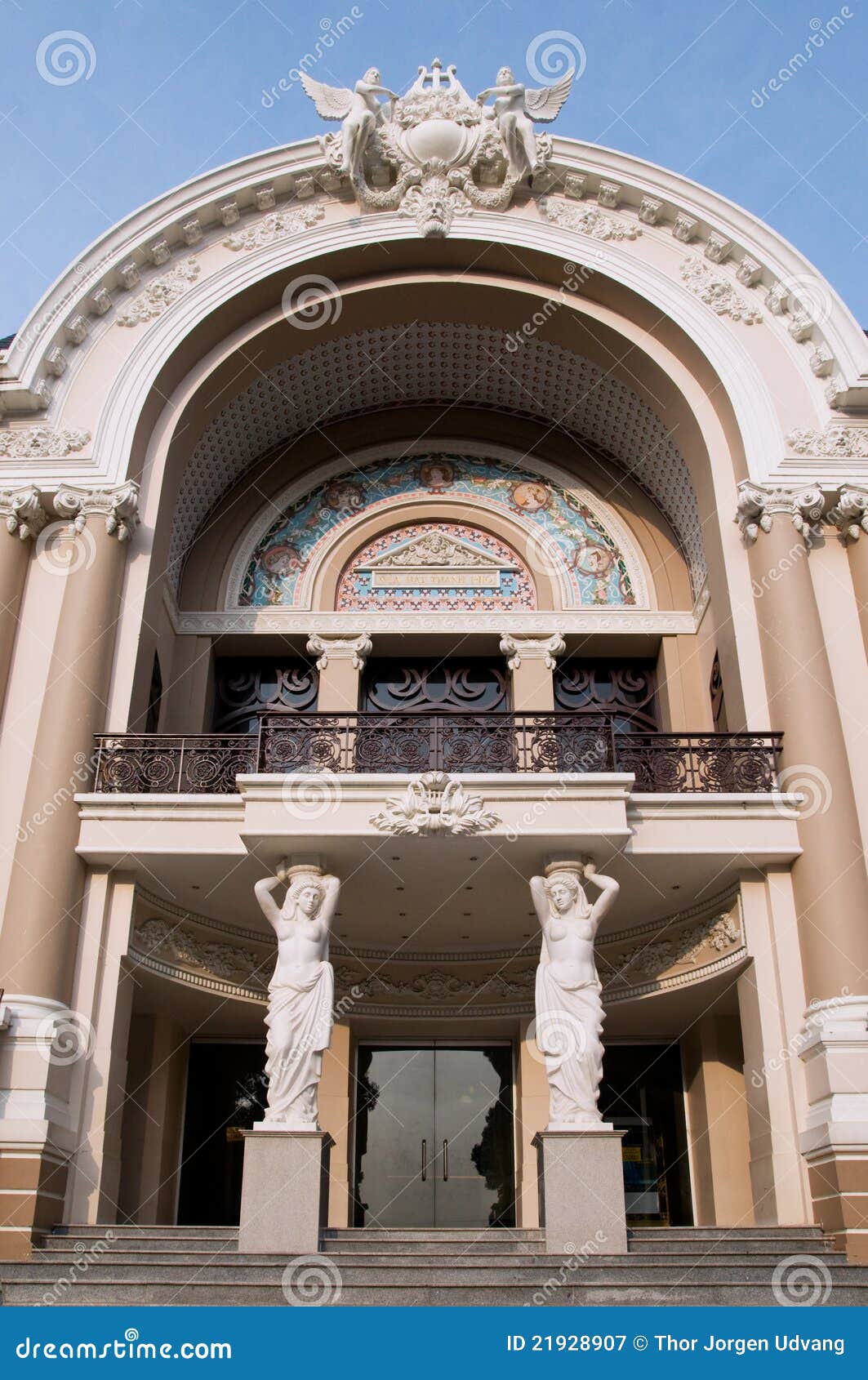 Entrance of Saigon Opera House Stock Image - Image of architecture ...