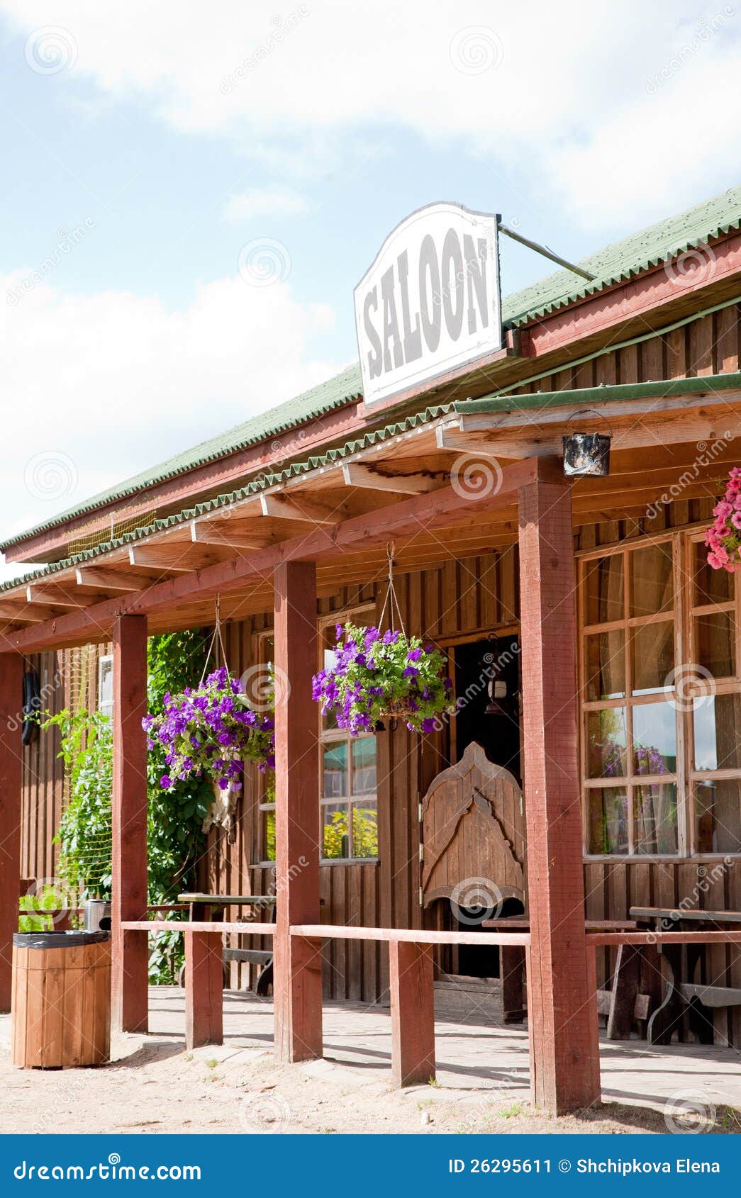 Entrance in a saloon stock image. Image of entrance, porch - 26295611