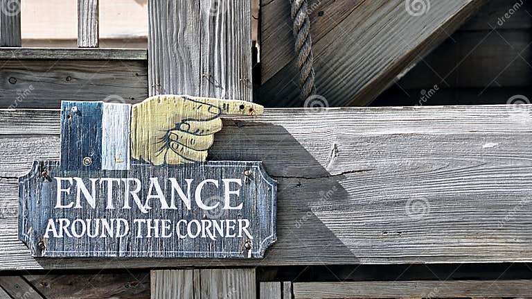 Entrance Sign stock image. Image of entrance, instructions - 12258145