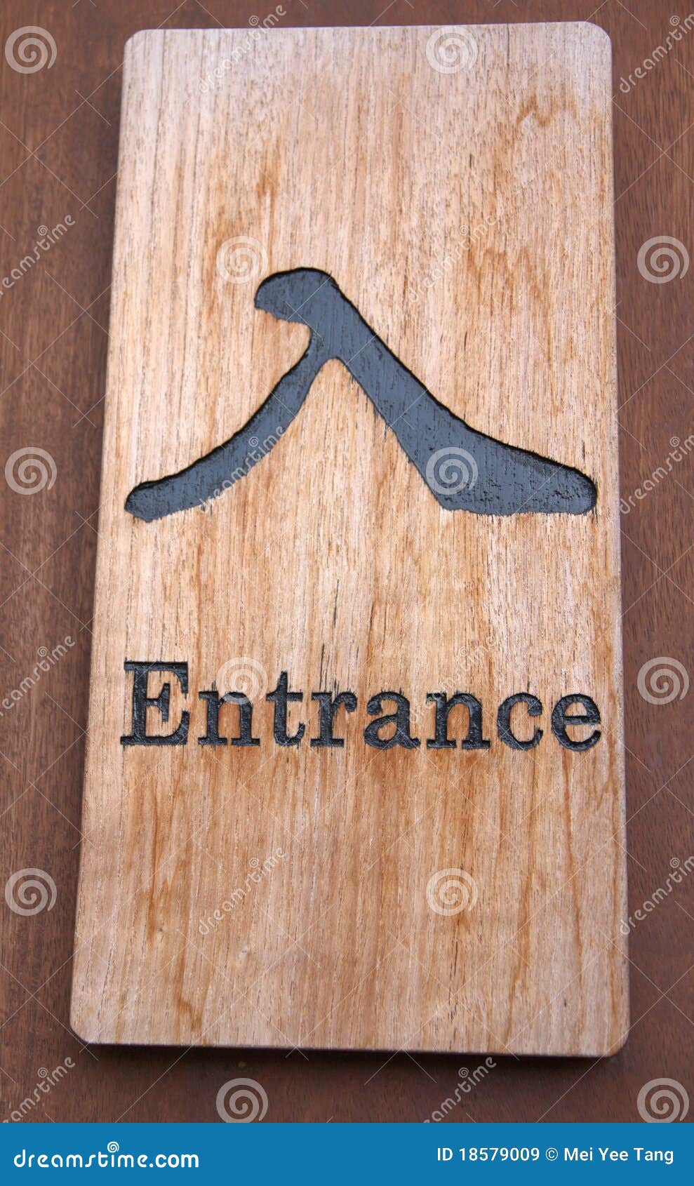 Entrance Sign stock image. Image of welcome, brown, antique - 18579009