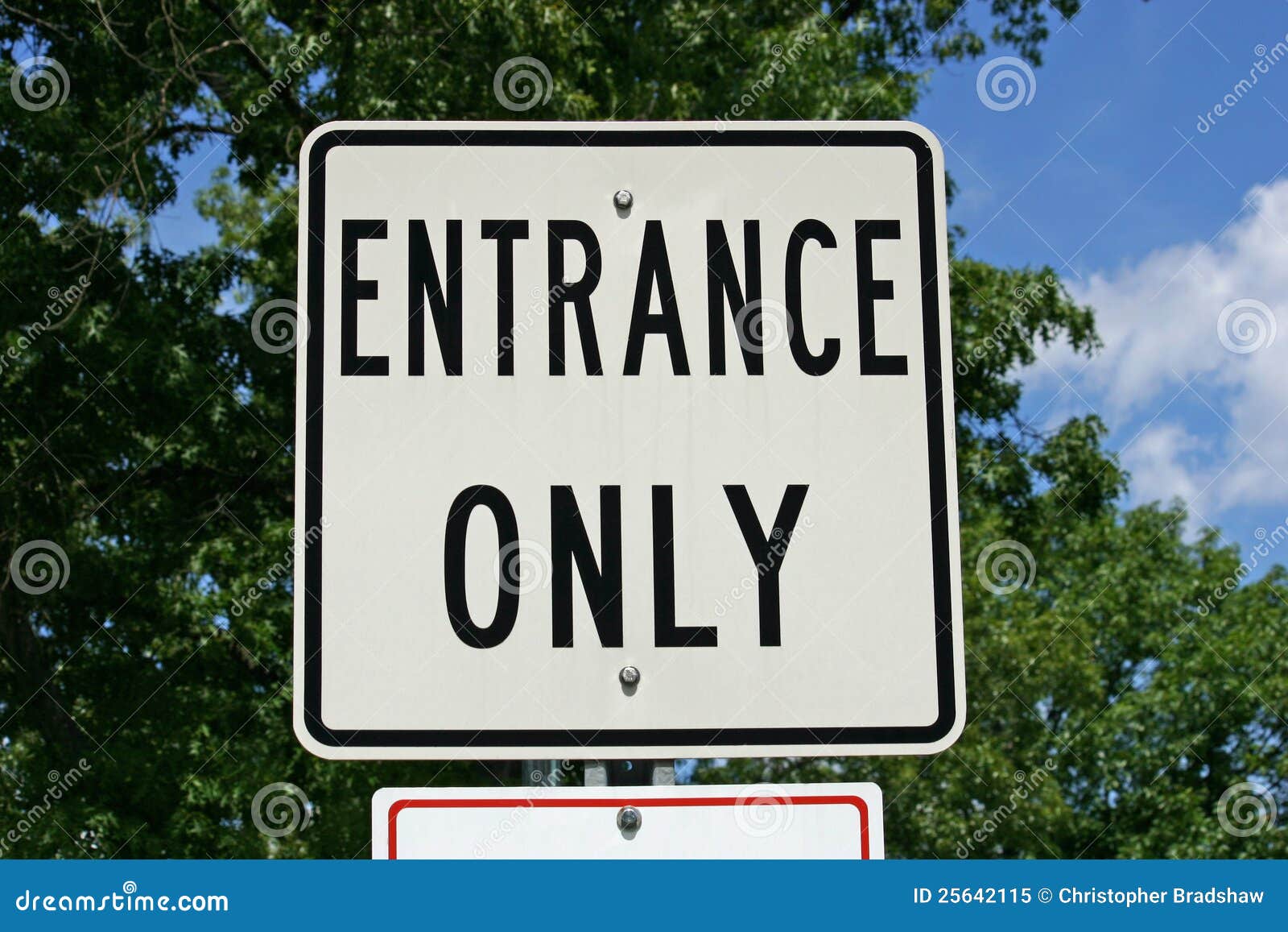 Entrance only Sign stock image. Image of prohibition - 25642115
