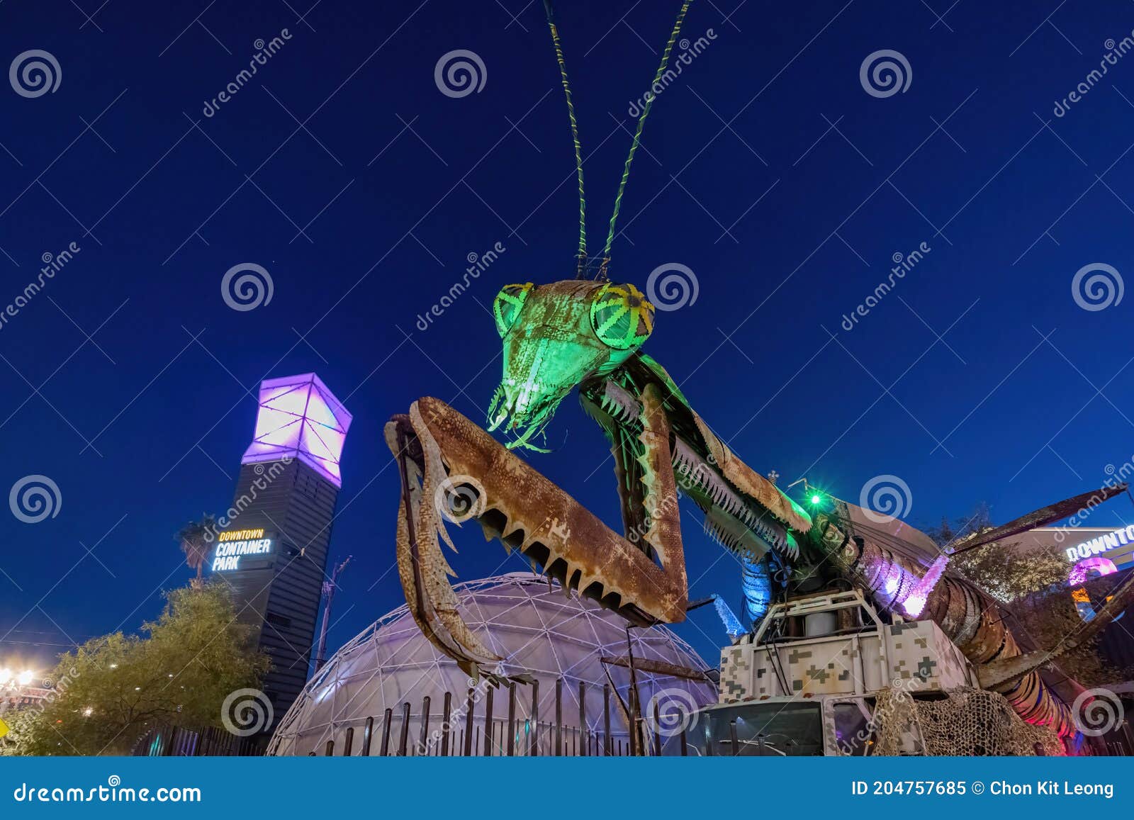 Entrance Sign of the Container Park Editorial Image - Image of metal ...