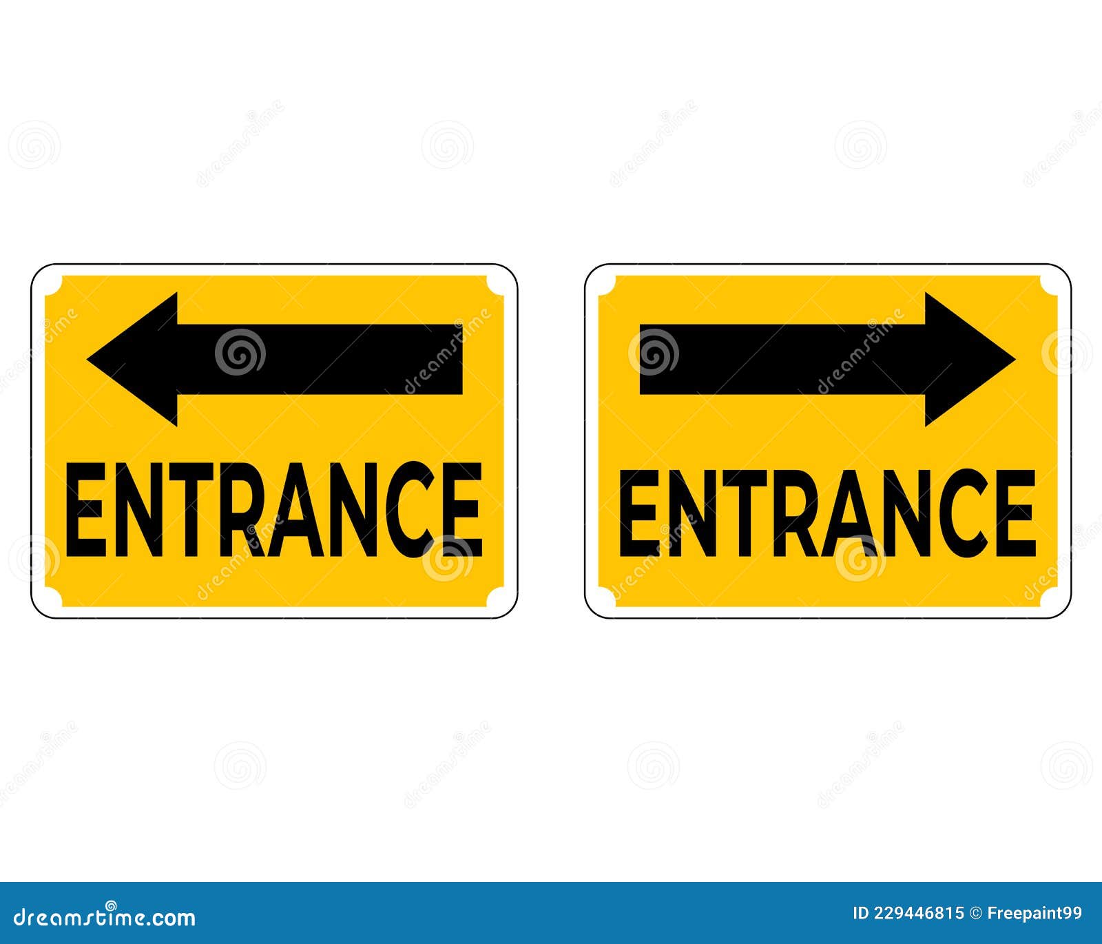 Entrance Sign Vector, Easy To Use and Print Design Templates. Stock ...