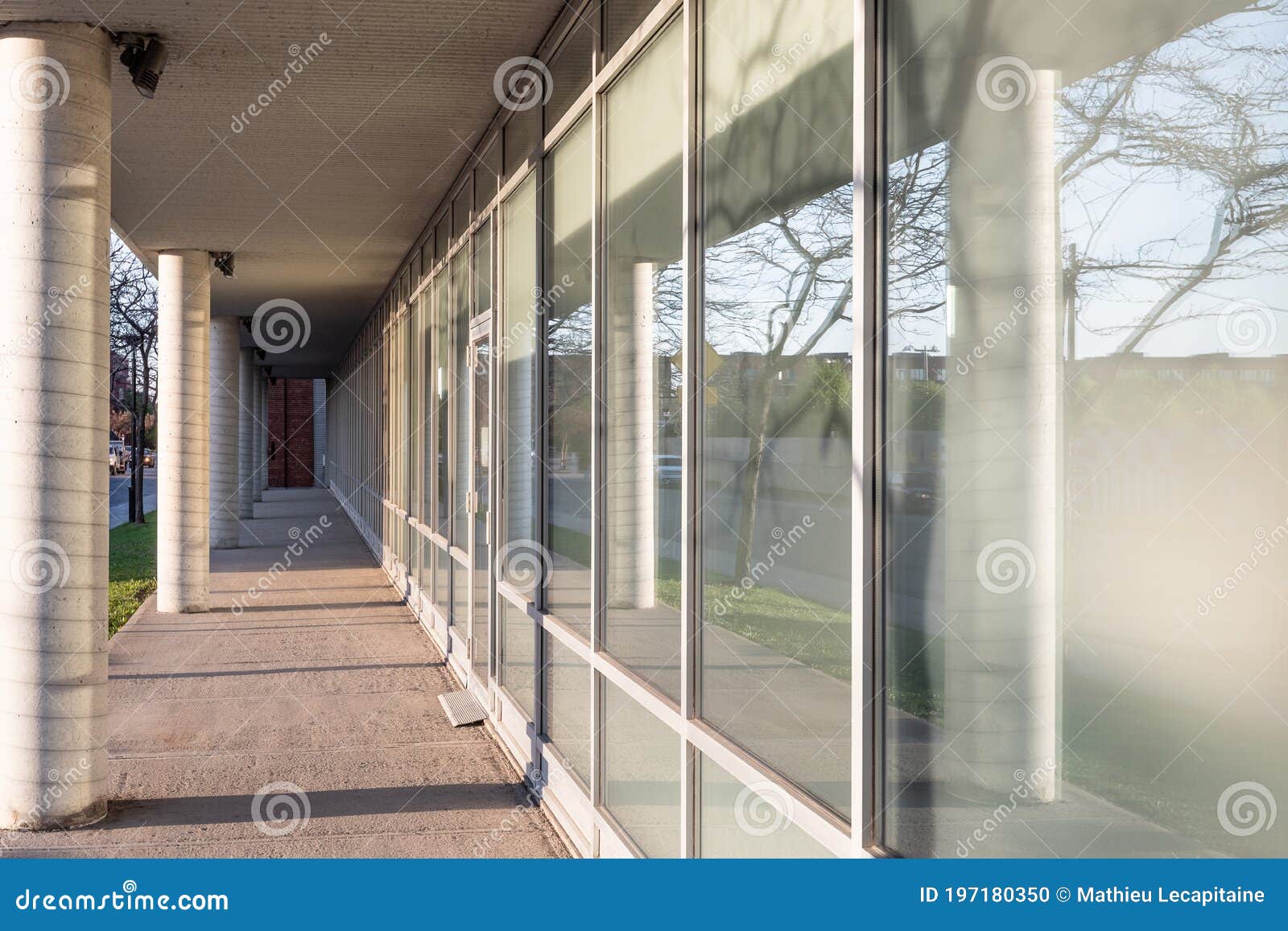 The Entrance of a Small Building Exterior Stock Photo - Image of firm ...
