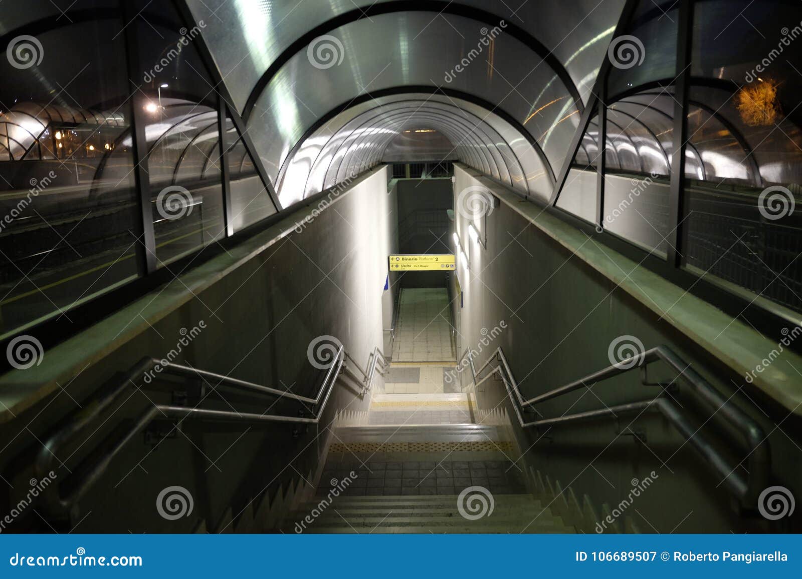 Entrance with Stairs for Underpass Stock Image - Image of wall, stairs ...