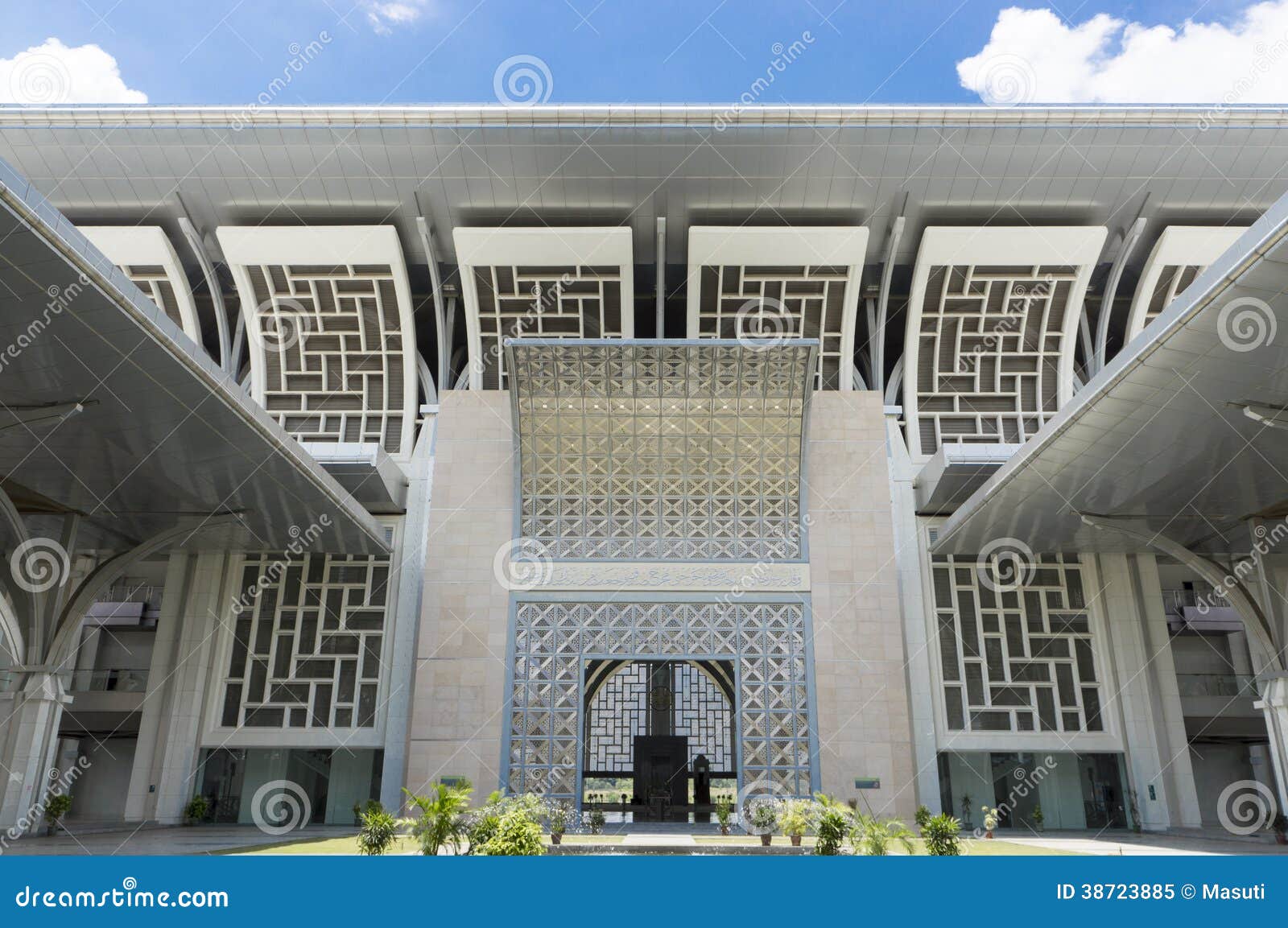 Entrance of Sultan Mizan Mosque Stock Image - Image of malaysia, detail ...