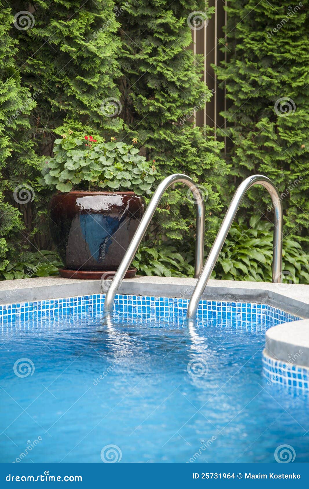 Entrance of a Swimming Pool Stock Photo - Image of entrance, water ...