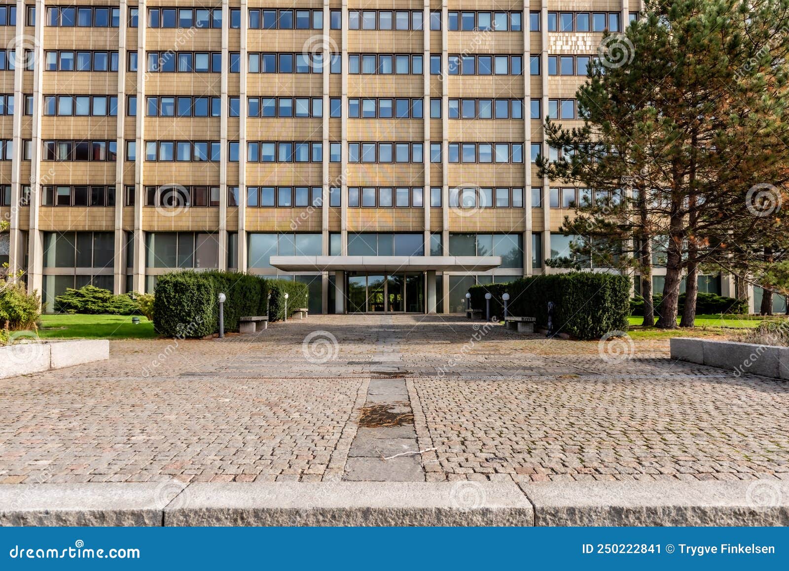 Entrance of a Tall Office Building.. Stock Image - Image of design ...