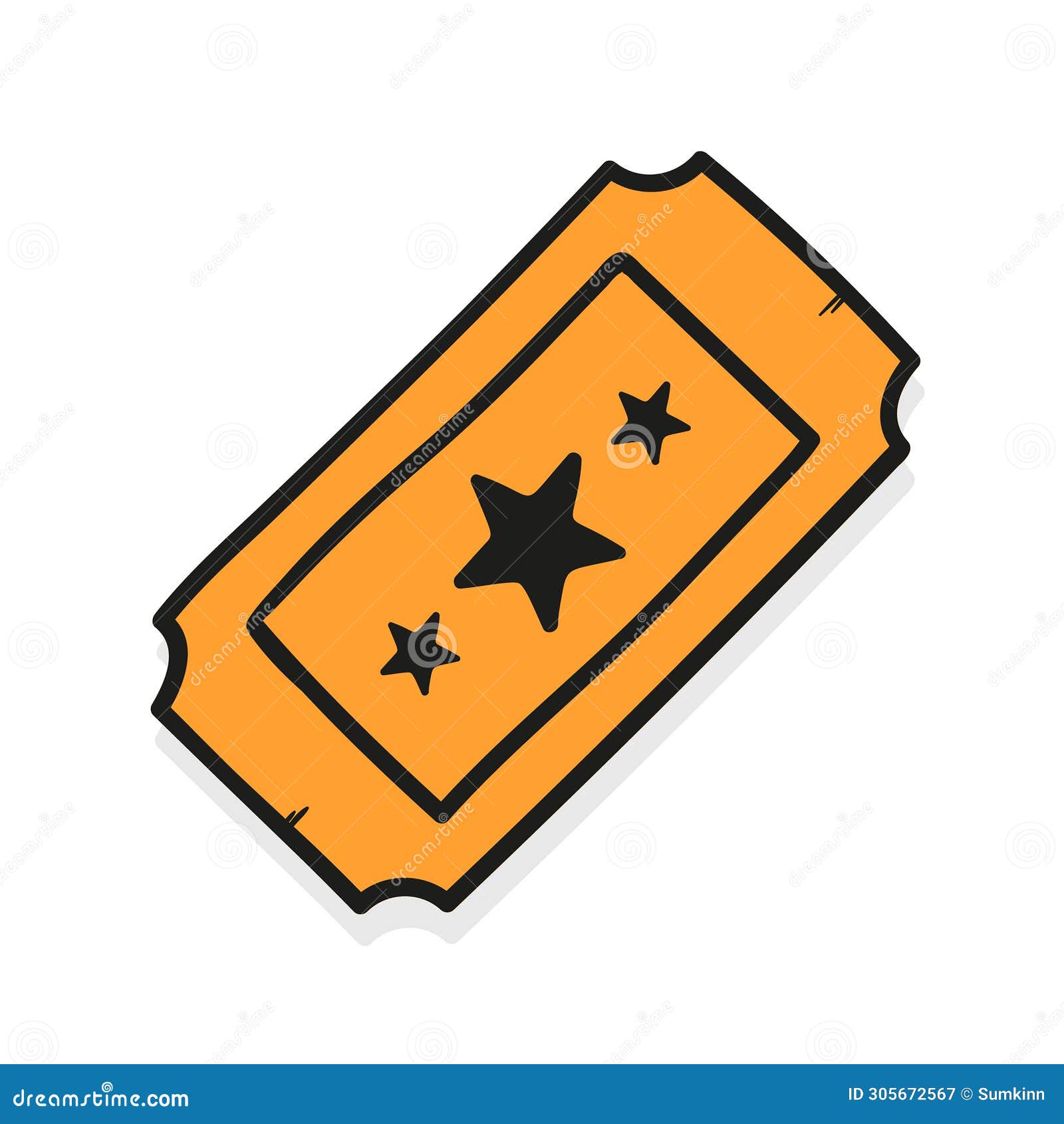 Entrance Ticket Vector Icon. Stock Illustration - Illustration of admit ...