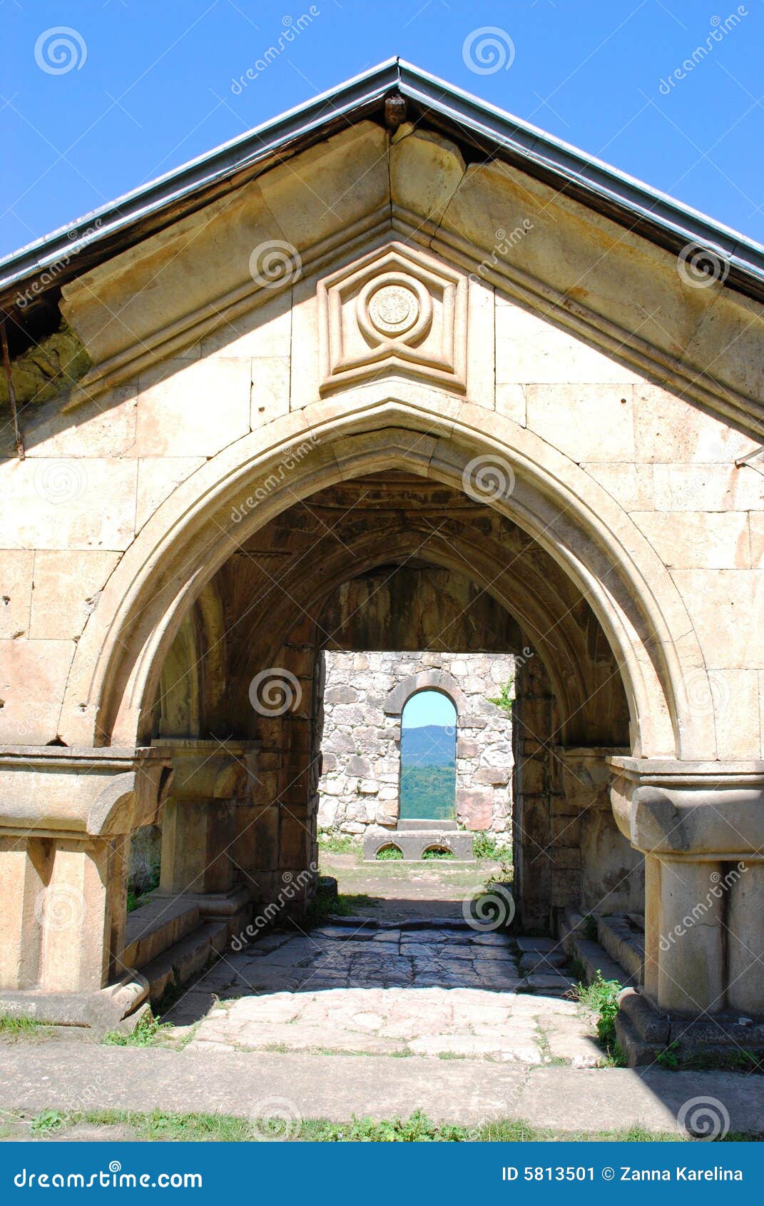 Entrance To Ancient Monastery Stock Image - Image of building, fresco ...