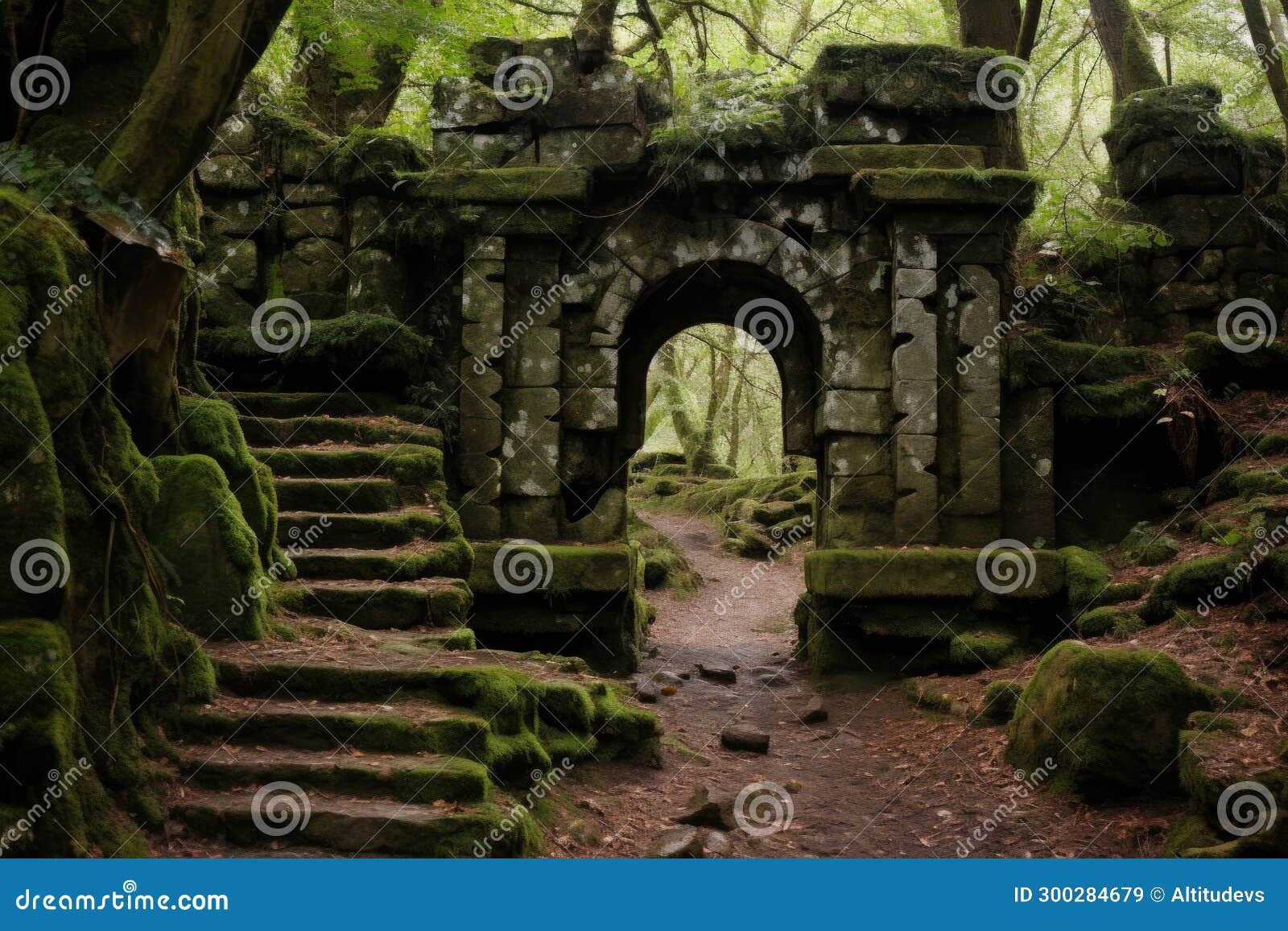 An Entrance To an Ancient, Stone-built Labyrinth Stock Image - Image of ...