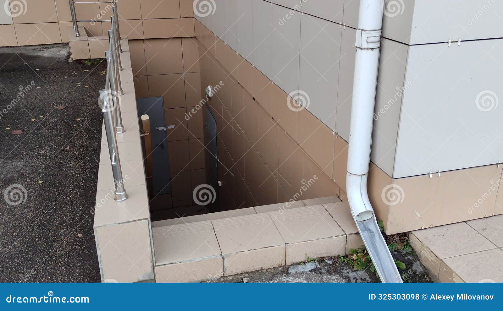 Entrance To the Basement of the Building Stock Photo - Image of ...