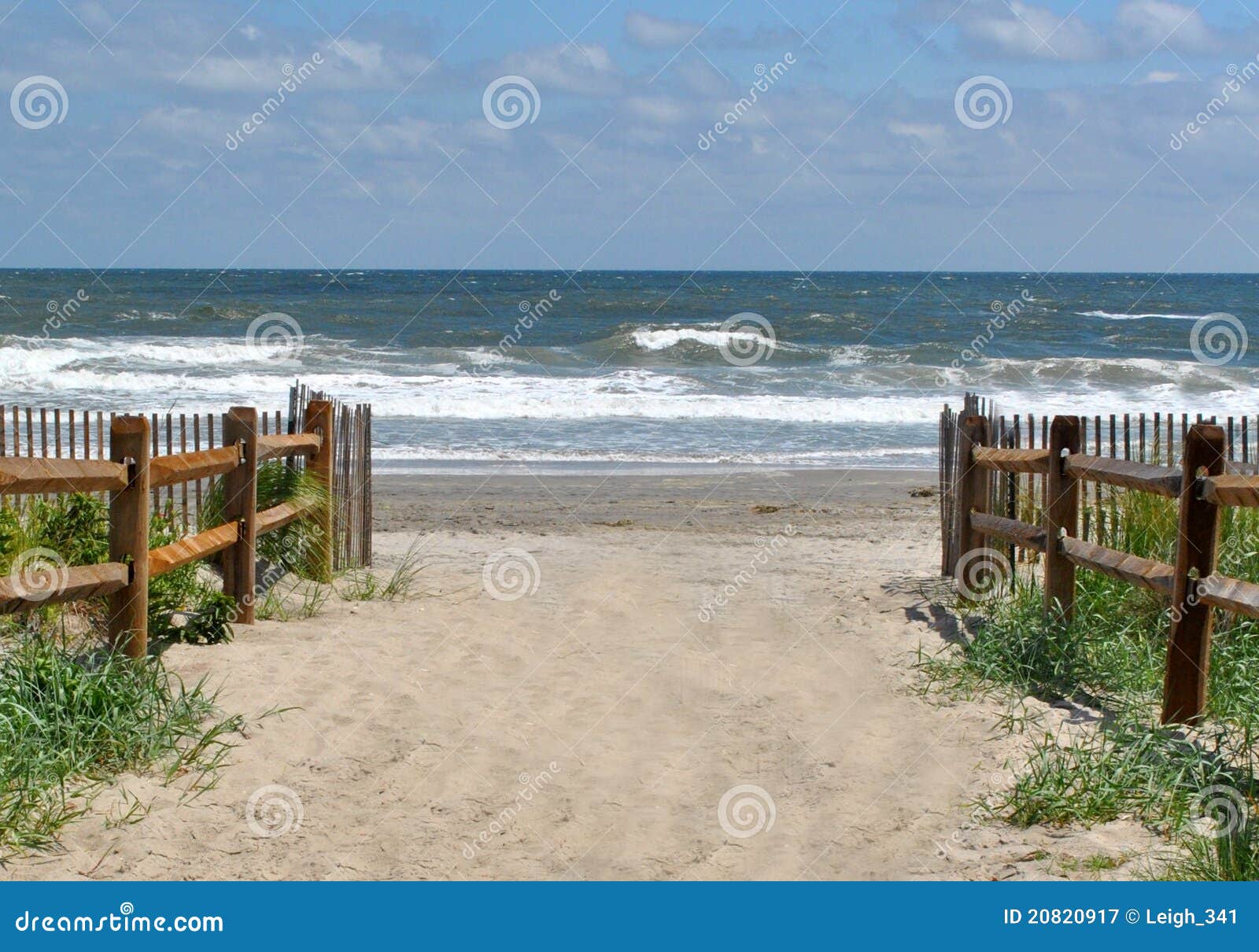 Entrance to Beach stock image. Image of outside, grass - 20820917