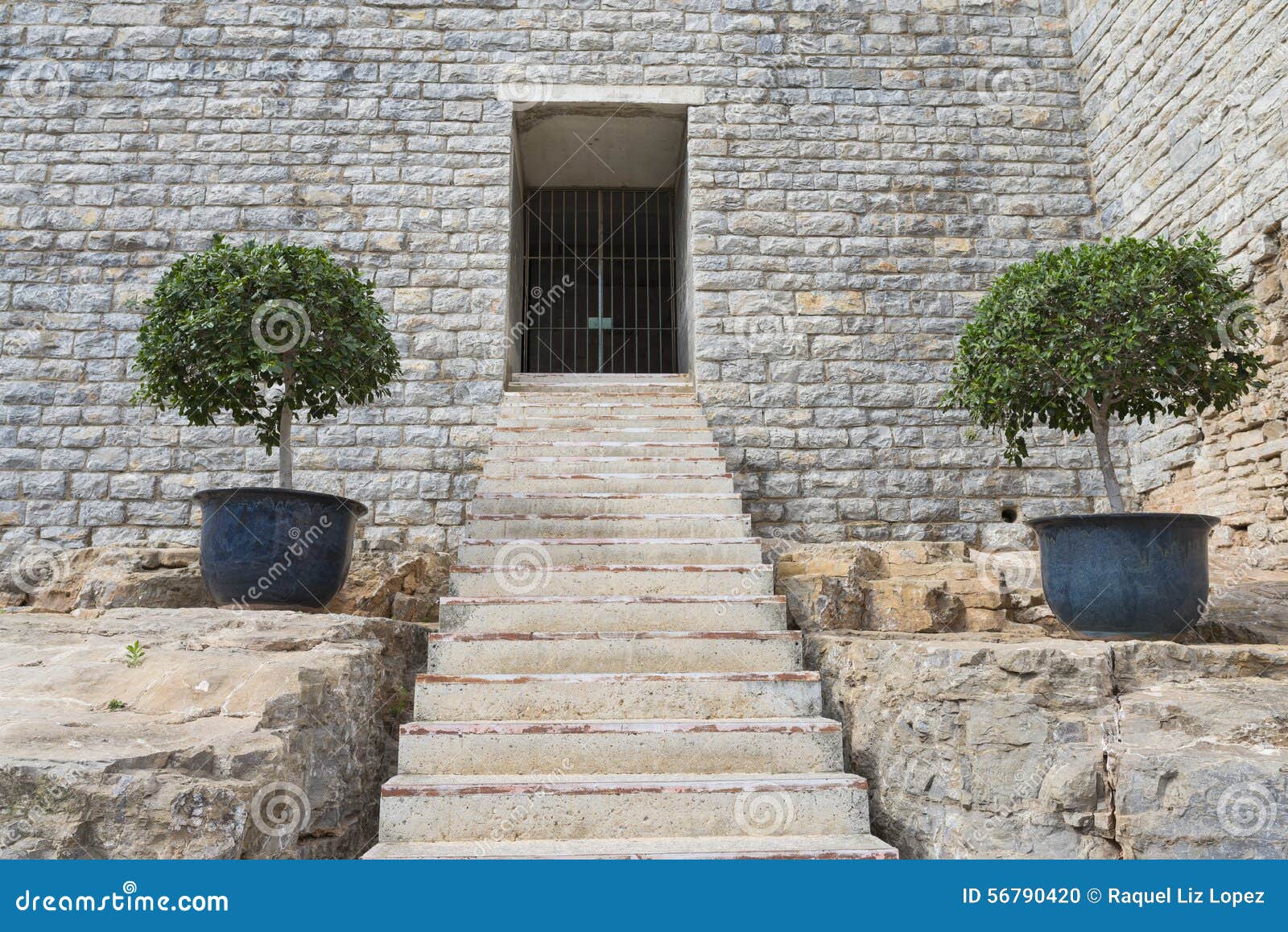 Entrance to castle. stock photo. Image of construction - 56790420
