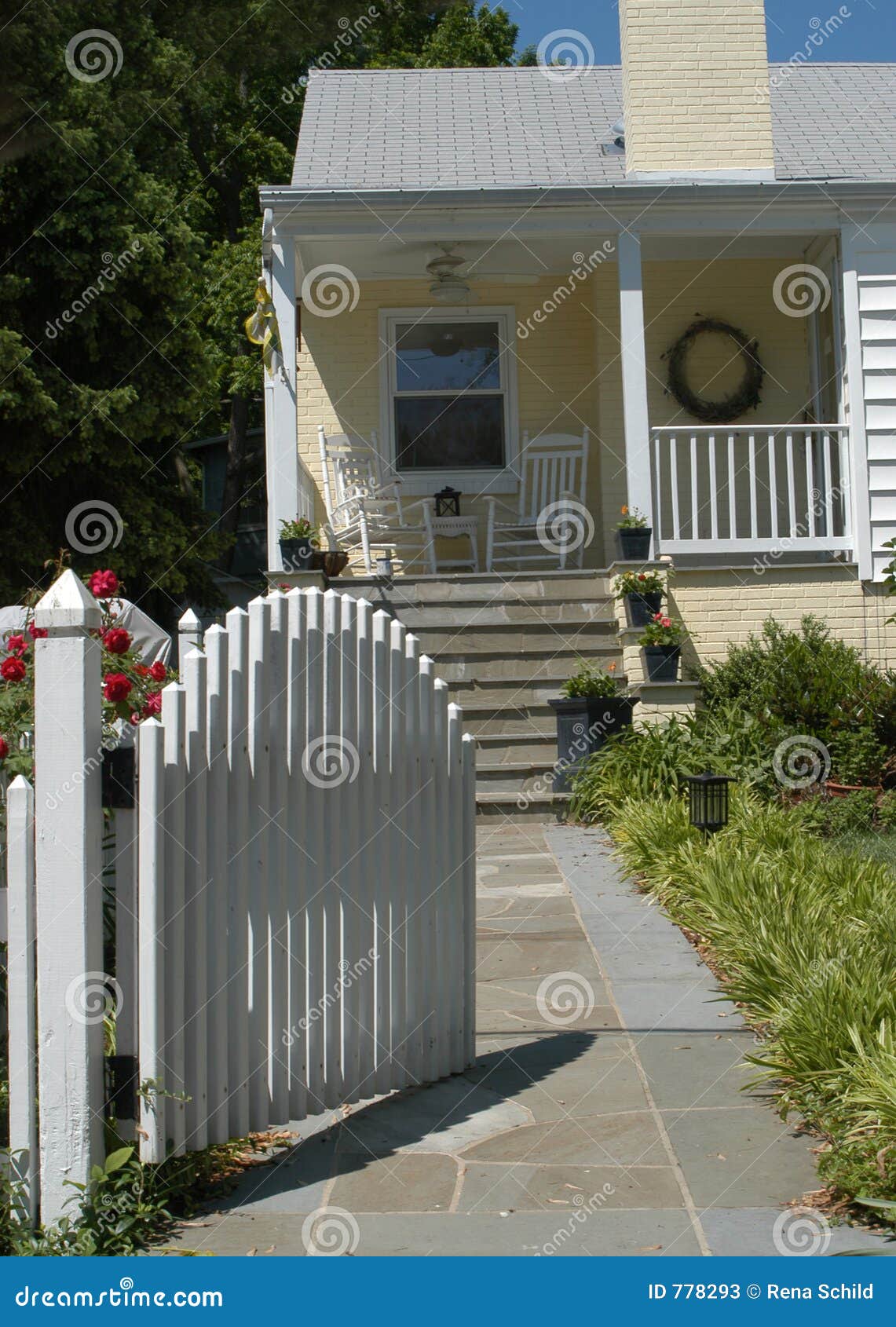 Entrance to Country Home stock image. Image of dwelling - 778293