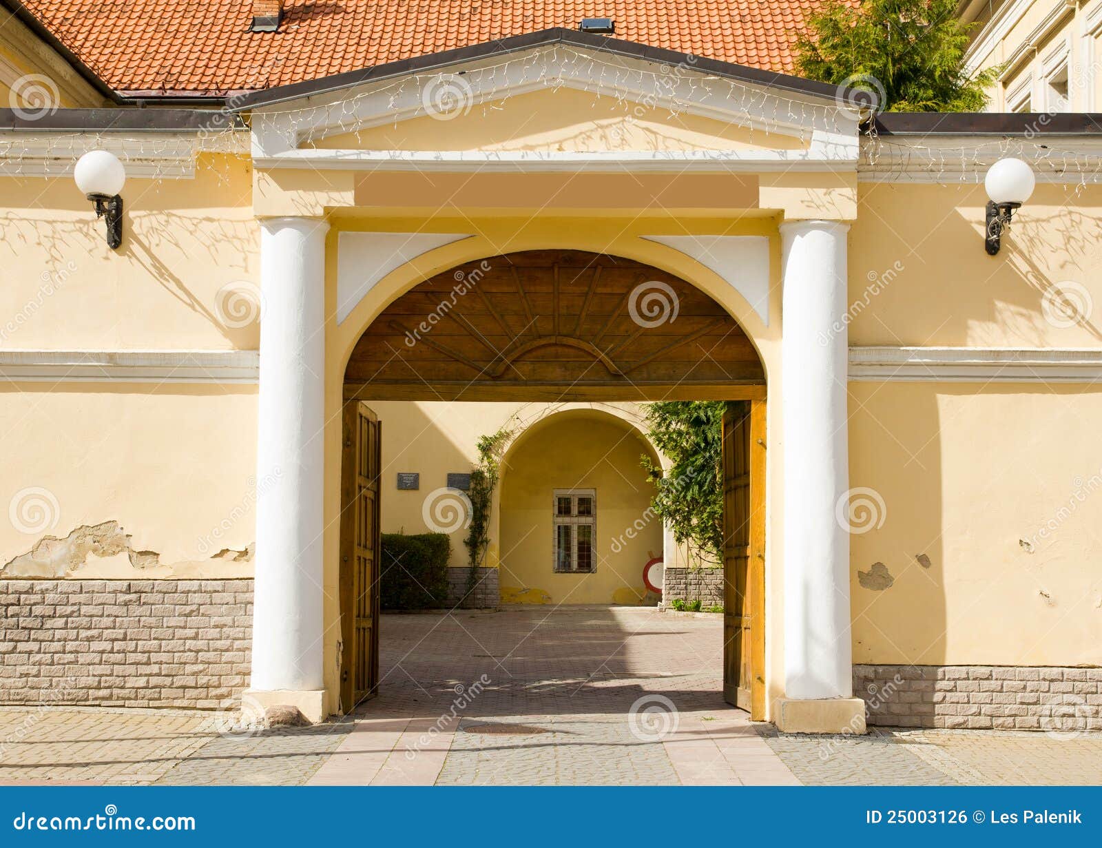 Entrance to a courtyard stock photo. Image of opened - 25003126
