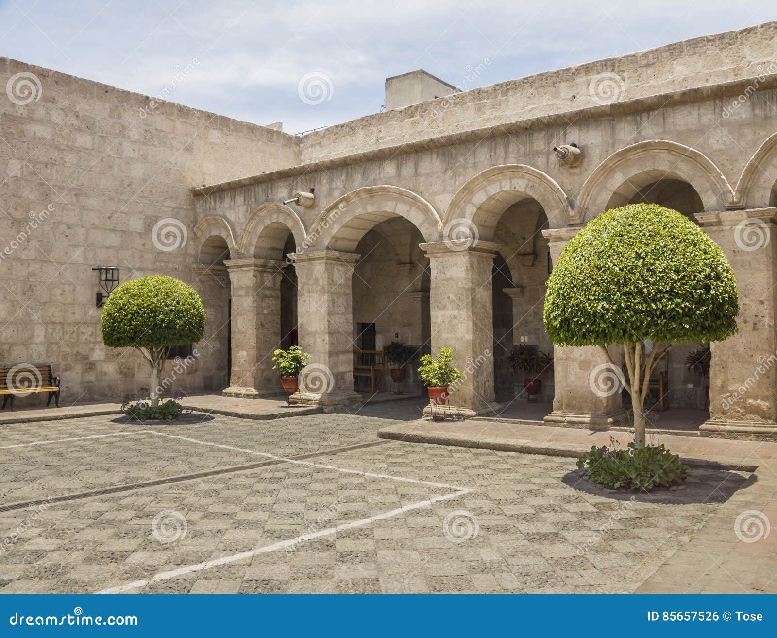 Entrance To Courtyard in Arequipa, Peru. Stock Photo - Image of ...