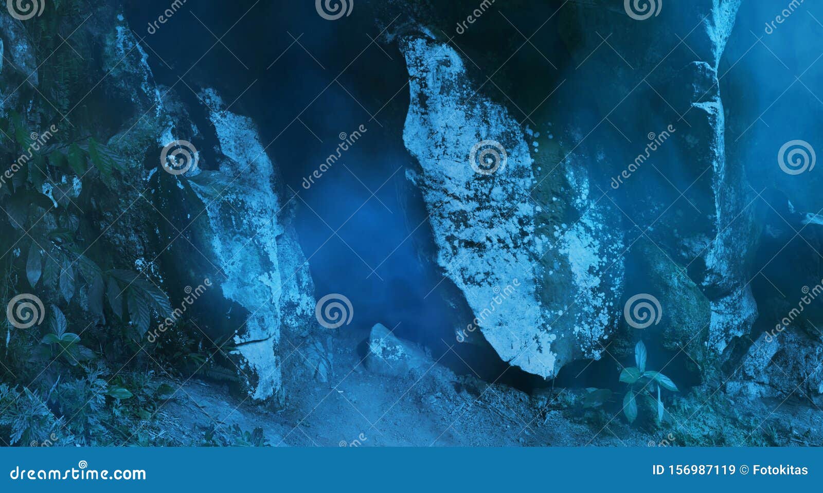 Entrance to the dark cave stock image. Image of magic - 156987119