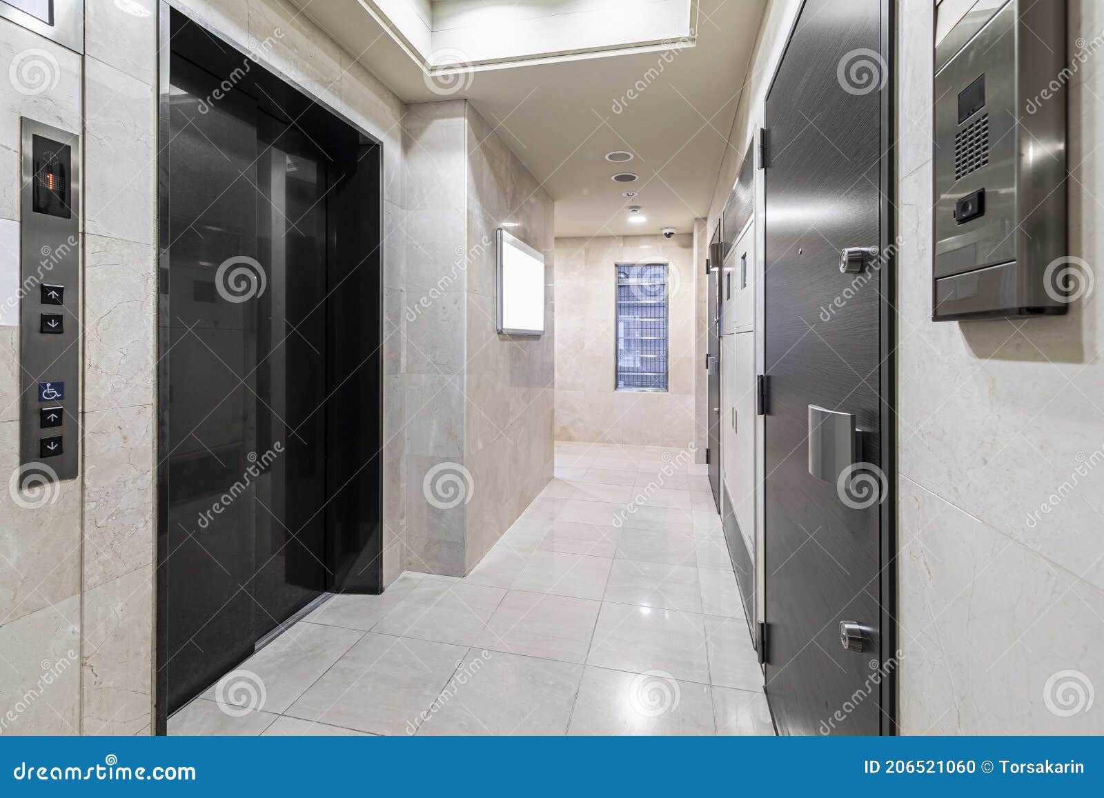 Entrance To the Elevator in the Office Building Stock Photo - Image of ...