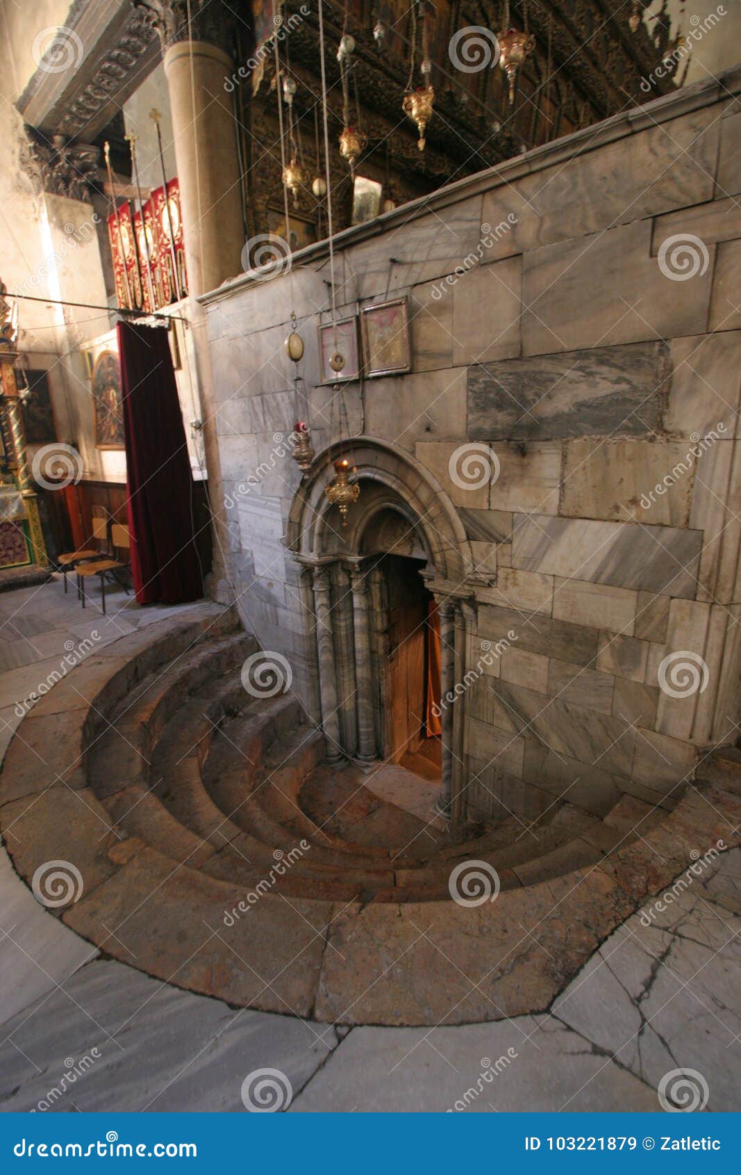 Grotto of the Nativity, Bethlehem Stock Image - Image of israel ...
